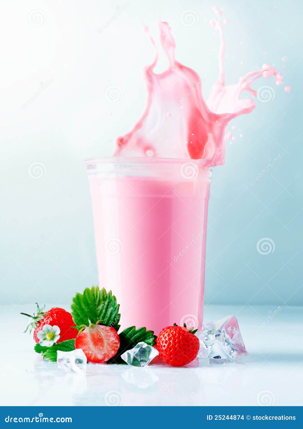 Strawberry smoothie splash stock photo. Image of liquid - 25244874