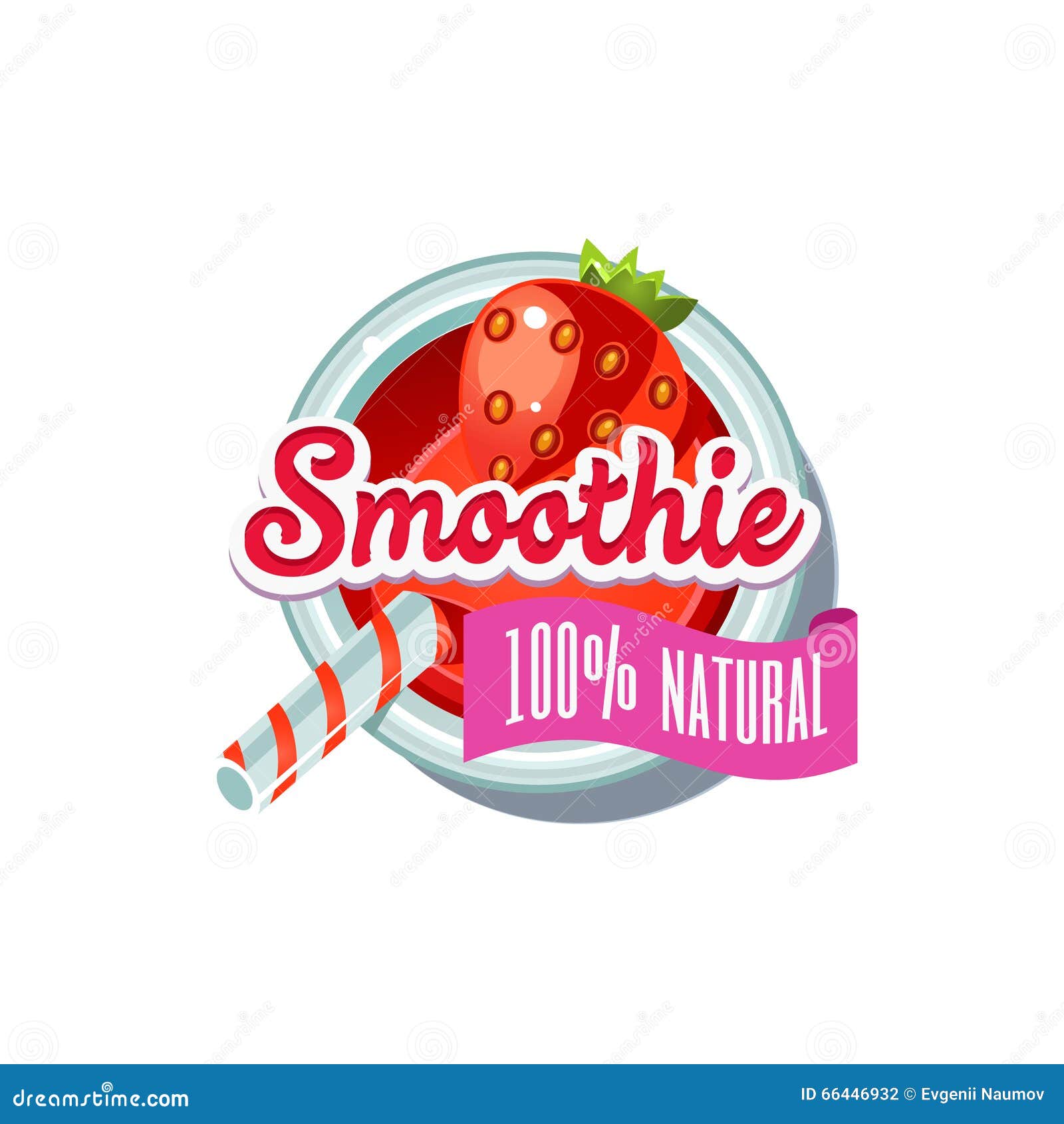 Strawberry Smoothie. Vector Illustration Stock Vector - Illustration of ...