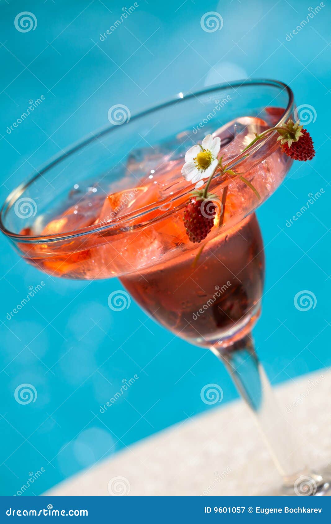 Strawberry Summer Cocktail stock image. Image of bright - 9601057