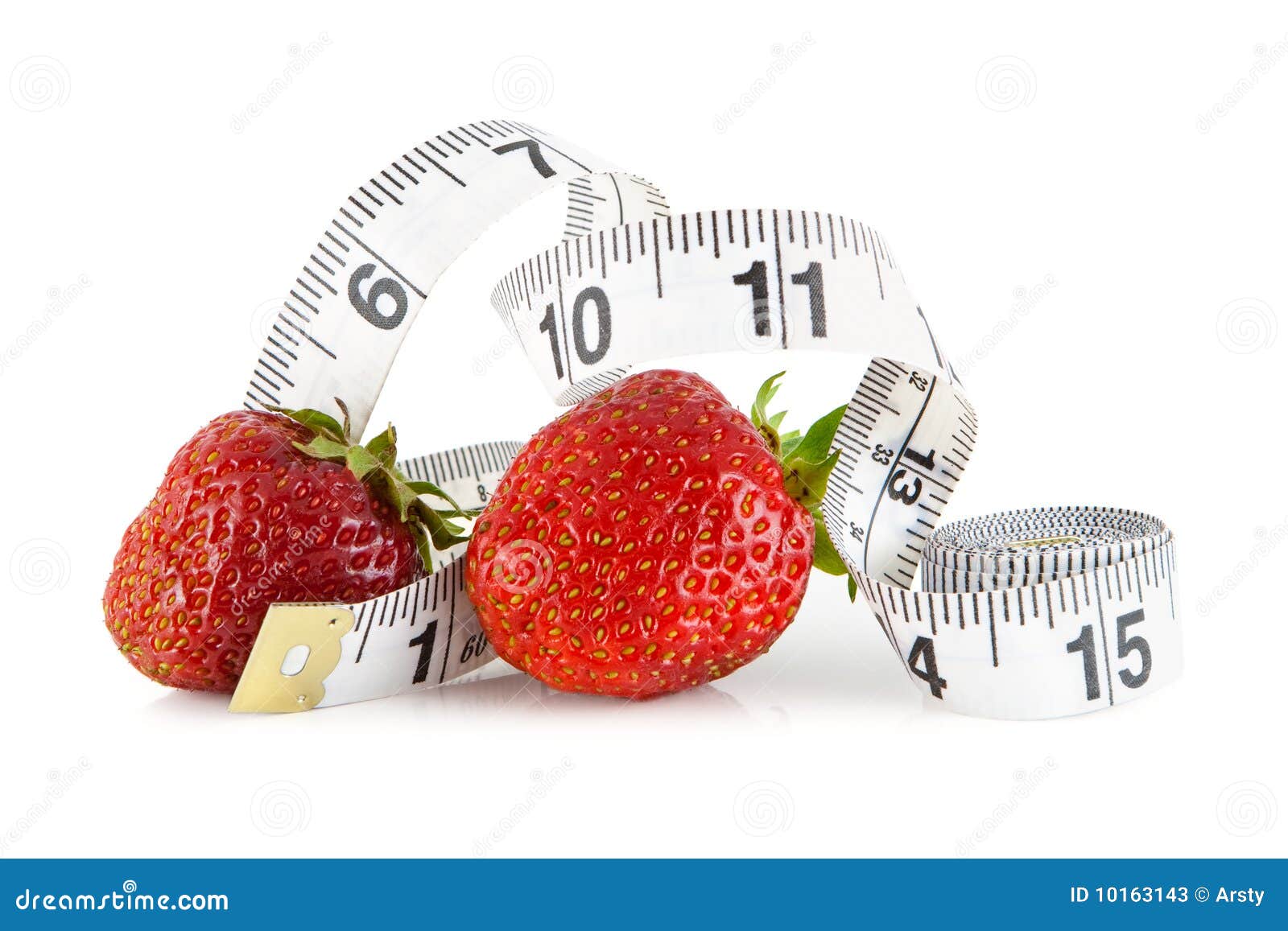 Strawberry with tape stock image. Image of organic, vegetable - 10163143