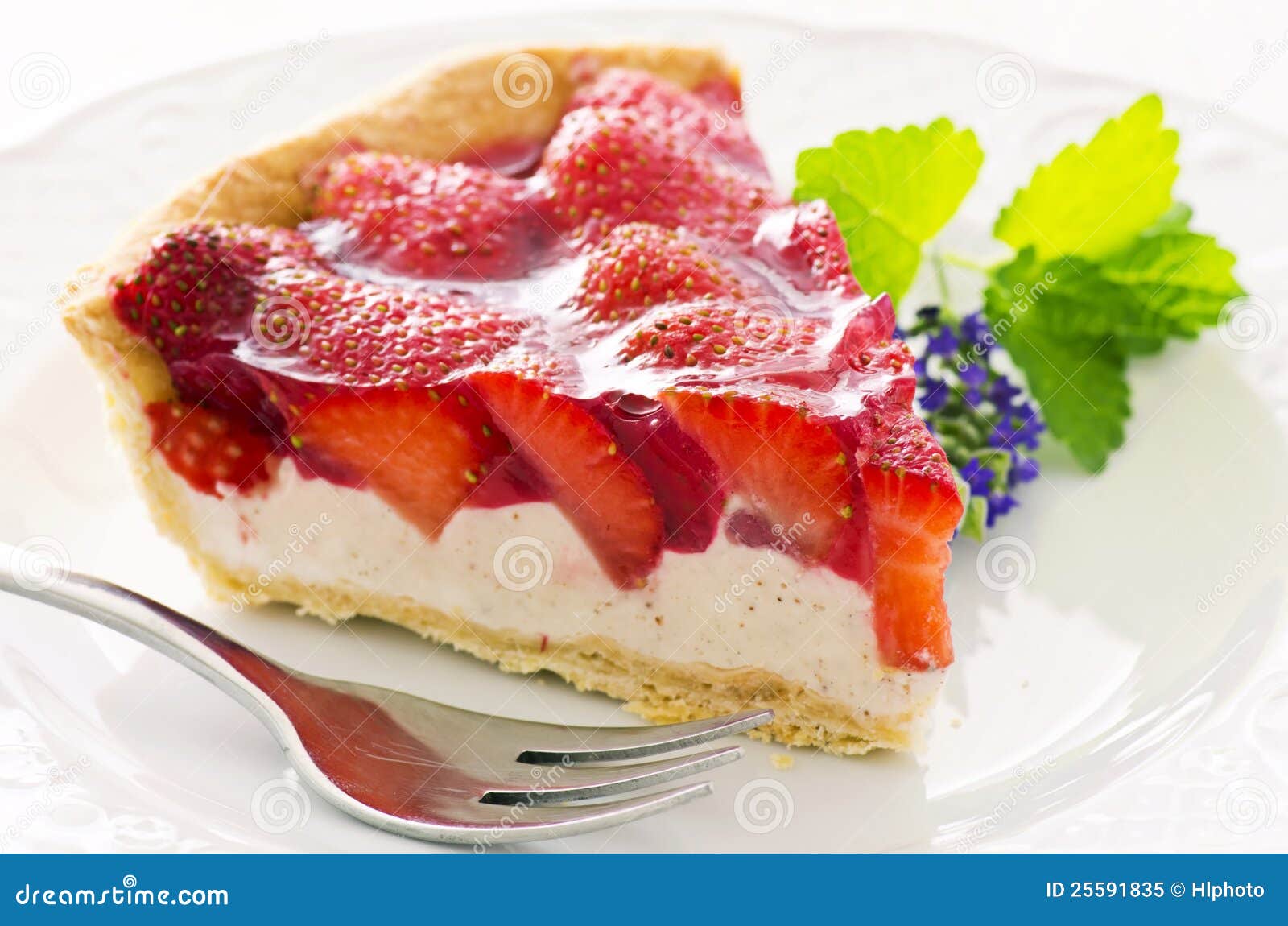 Strawberry tart stock image. Image of dessert, baked - 25591835