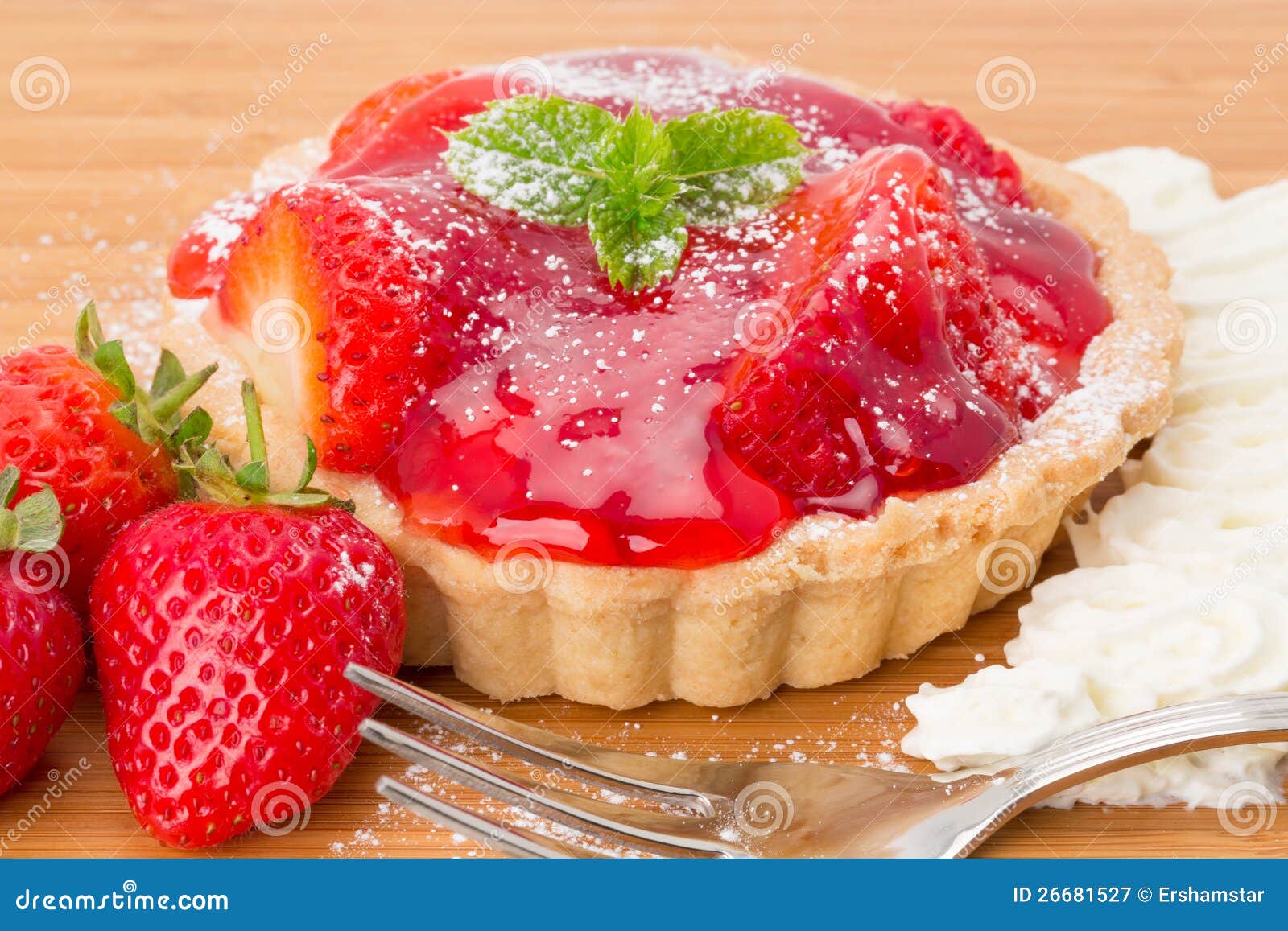 Strawberry tart stock image. Image of confectionery, selective - 26681527