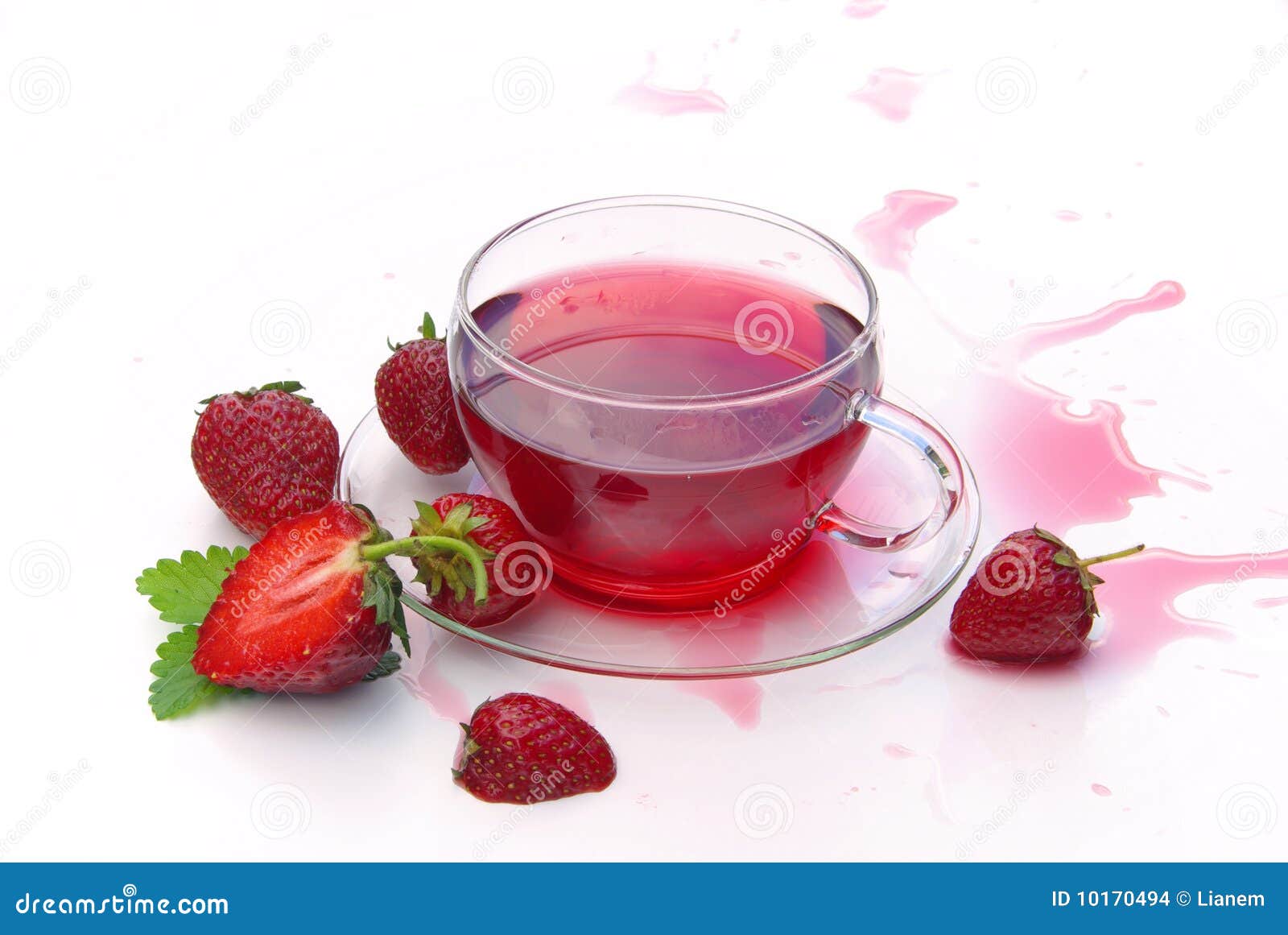 Strawberry tea stock photo. Image of isolated, plant - 10170494