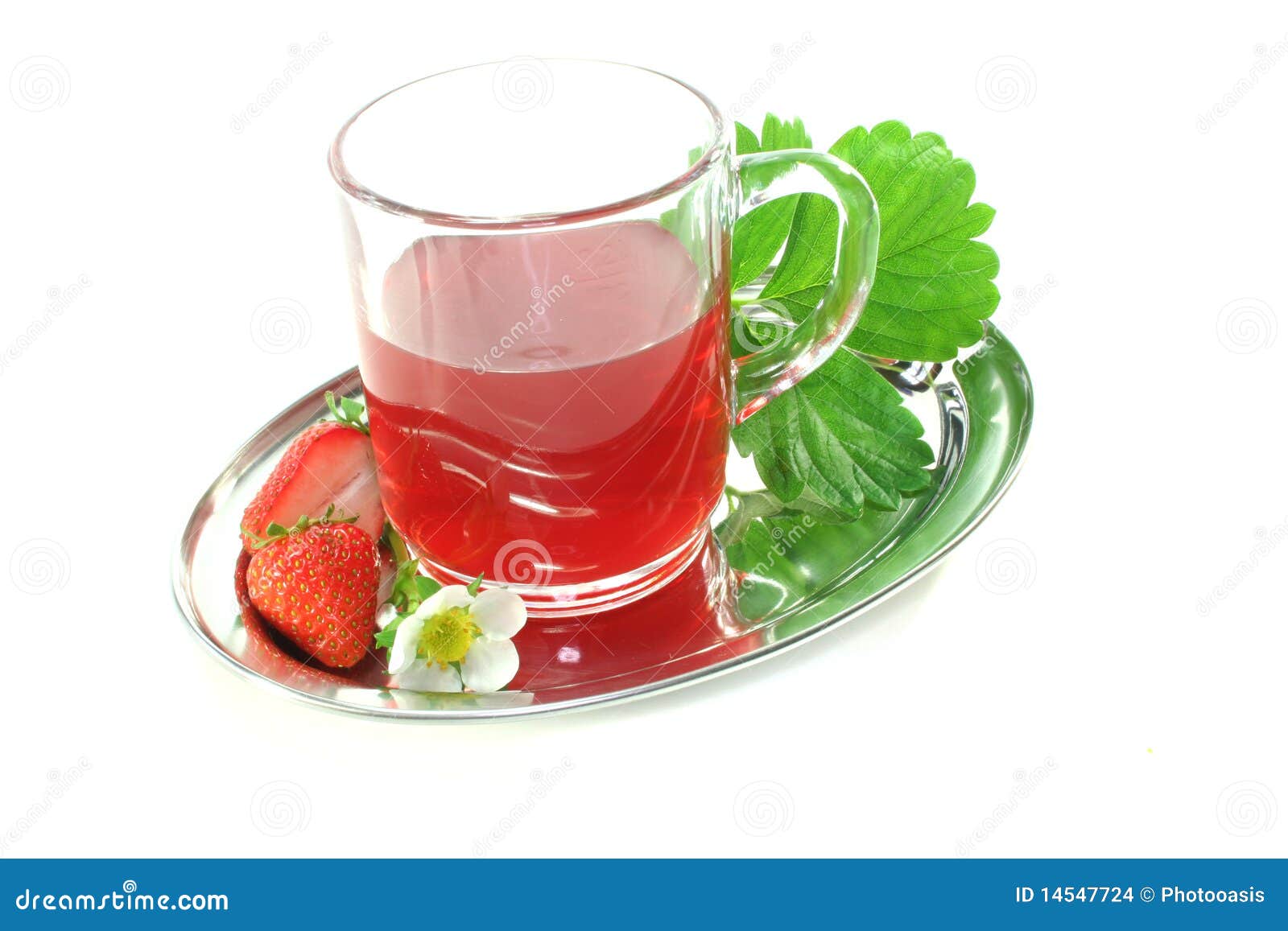 Strawberry tea stock photo. Image of leaves, plant, fruits - 14547724
