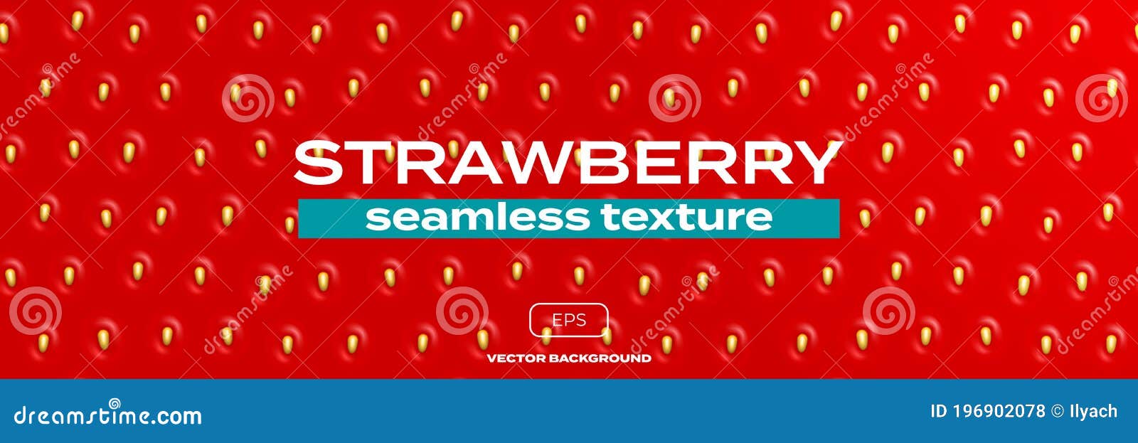 Strawberry Texture Background, Seamless Pattern Vector. Realistic ...