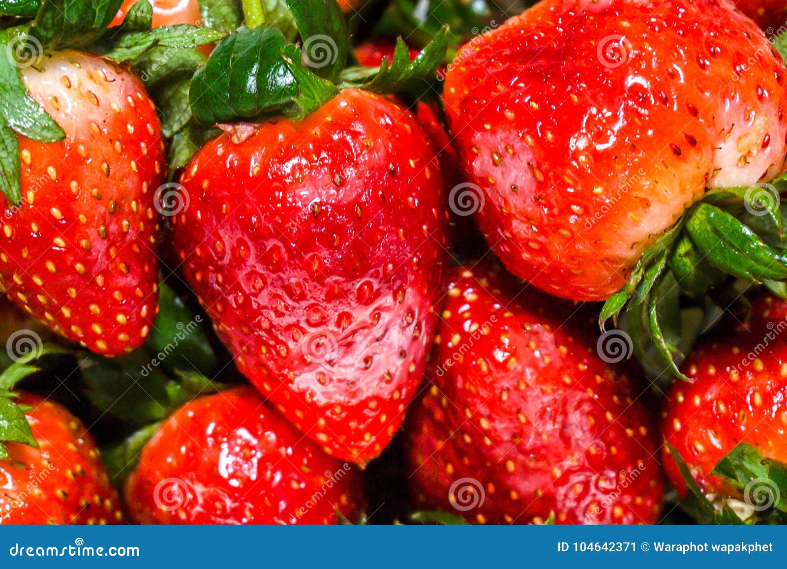 Strawberry Tray in the Tray To Wait. Stock Image - Image of organic ...