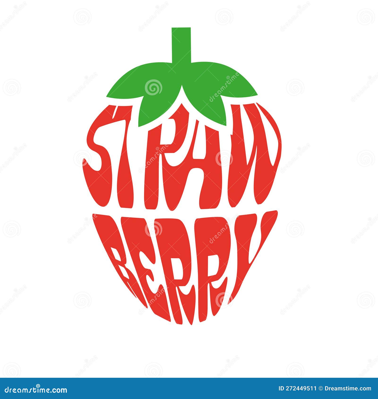 Strawberry Typography Conceptual Stock Vector - Illustration of poster ...