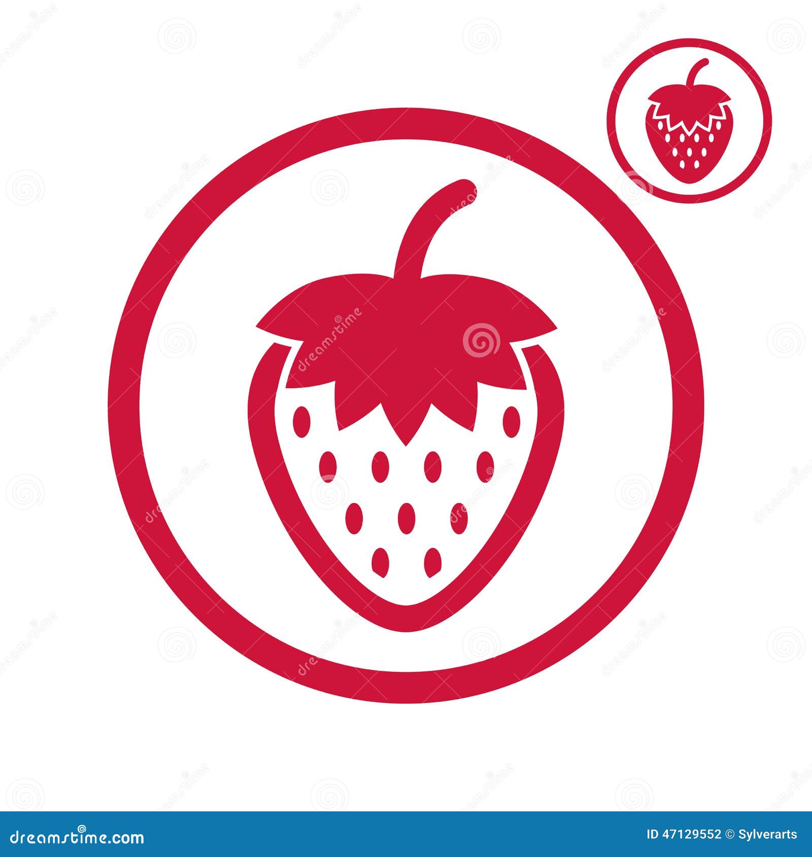 Strawberry vector icon. stock vector. Illustration of ripe - 47129552