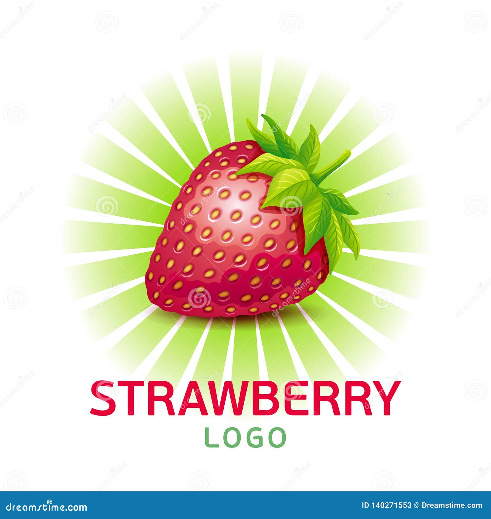 Strawberry vector logo. stock vector. Illustration of design - 140271553