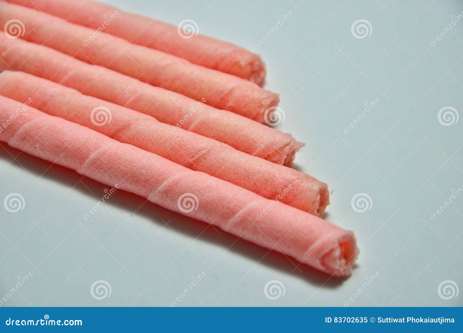 Strawberry wafer stick stock image. Image of line, flour - 83702635