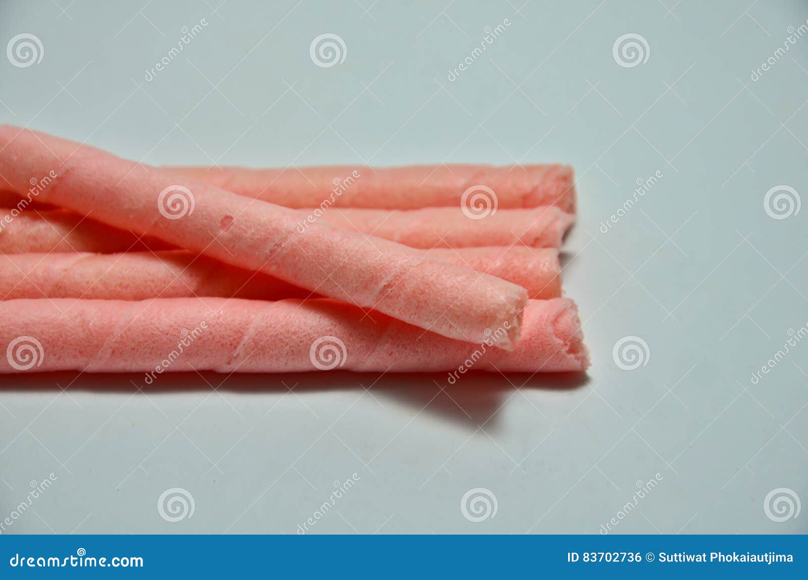 Strawberry wafer stick stock photo. Image of stack, striped - 83702736