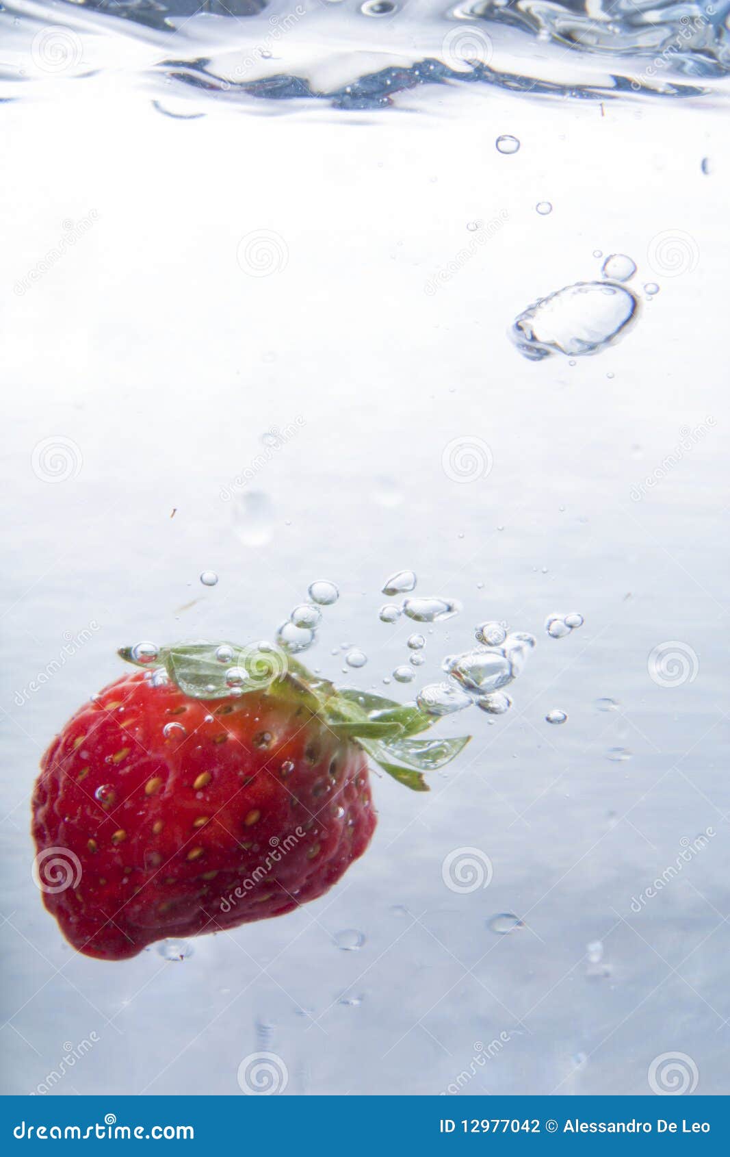 Strawberry in Water stock photo. Image of flash, front - 12977042