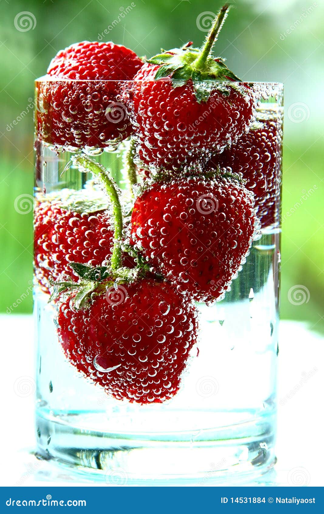 Strawberry in water stock photo. Image of grow, figure - 14531884
