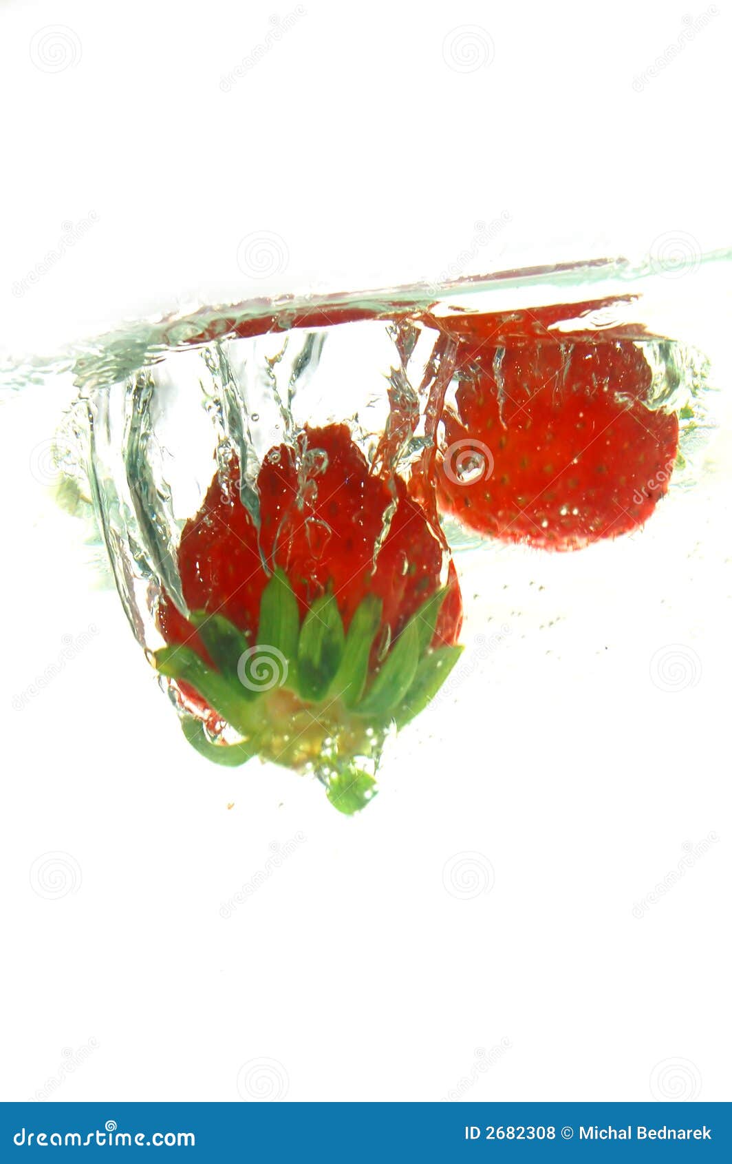 Strawberry in water stock photo. Image of health, nature - 2682308