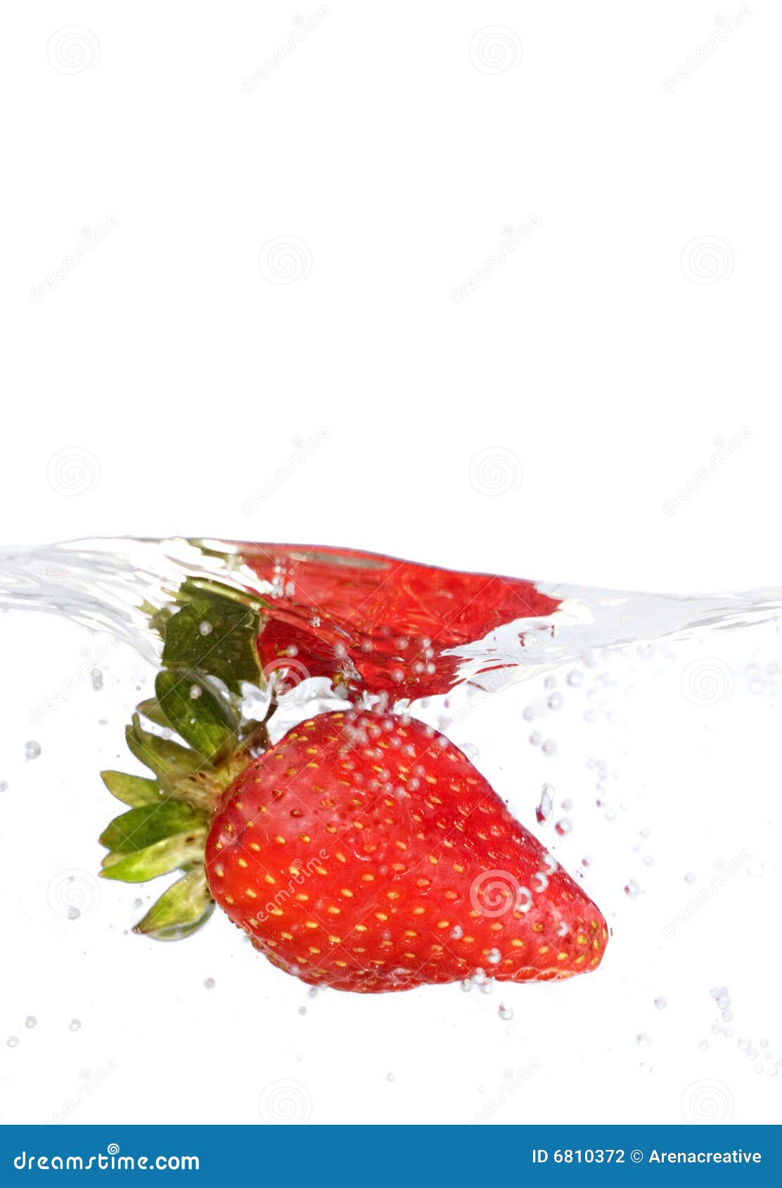 Strawberry in Water stock photo. Image of delicious, bubble - 6810372