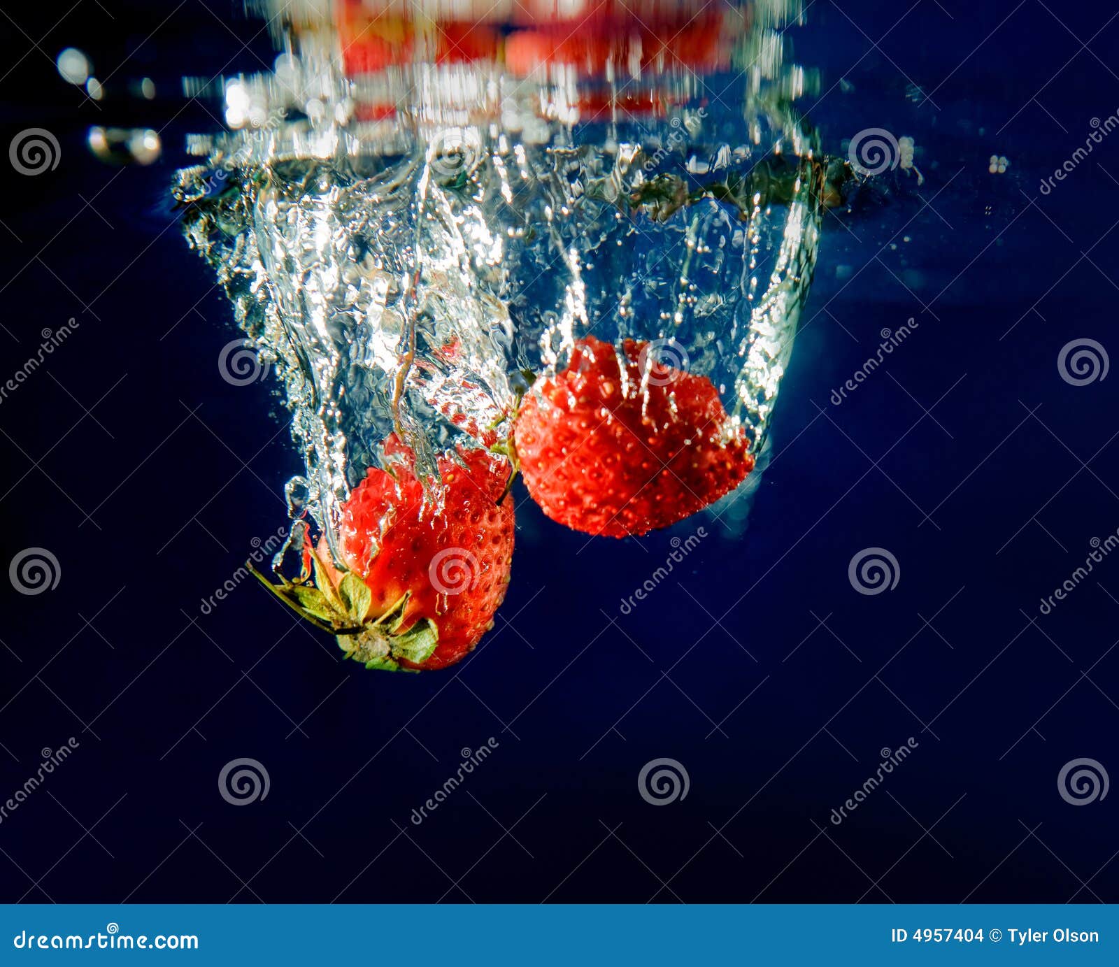 Strawberry Water Splash stock photo. Image of liquid, summer - 4957404