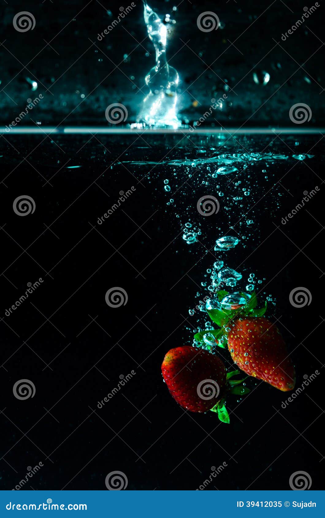 Strawberry In The Water Stock Photo | CartoonDealer.com #7425312