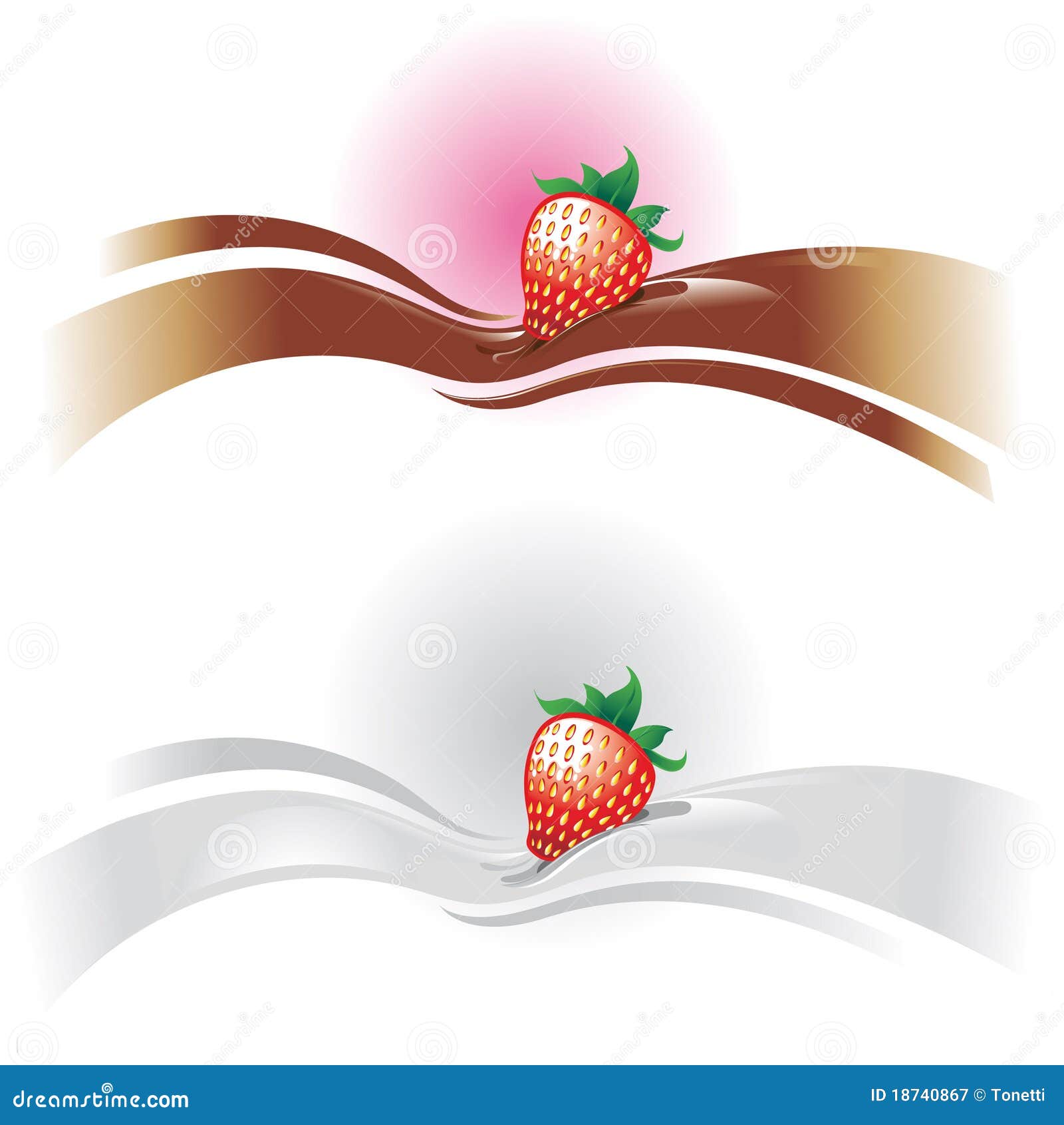 Strawberry wave stock illustration. Illustration of icon - 18740867