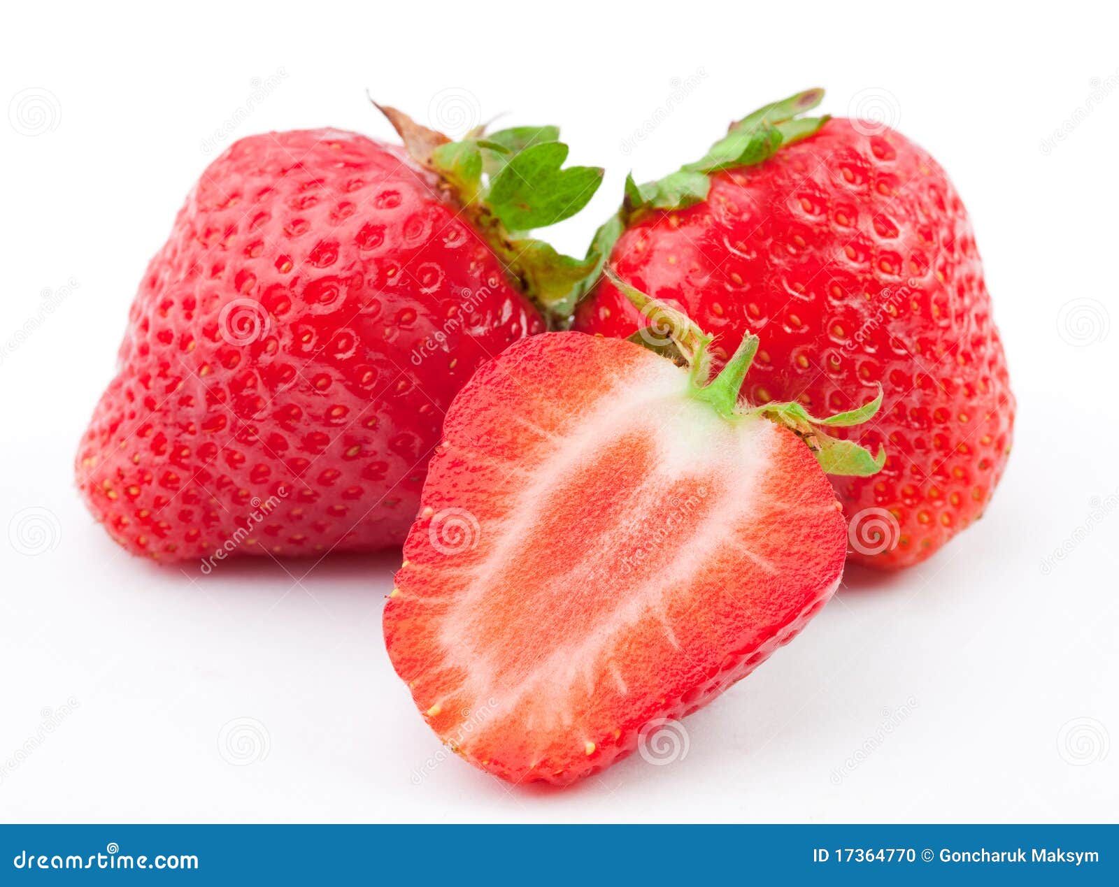 Strawberry on a White Background Stock Photo - Image of organic ...