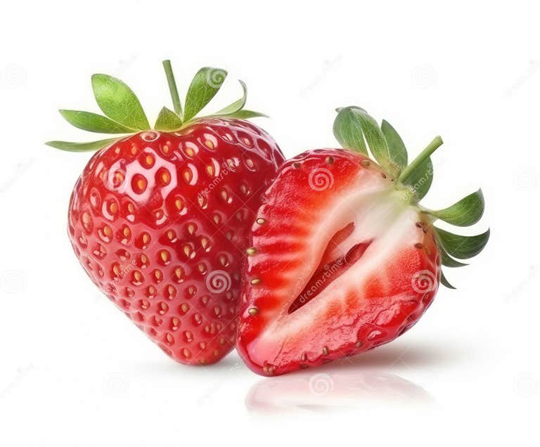 Strawberry cut in half stock illustration. Illustration of beautiful ...