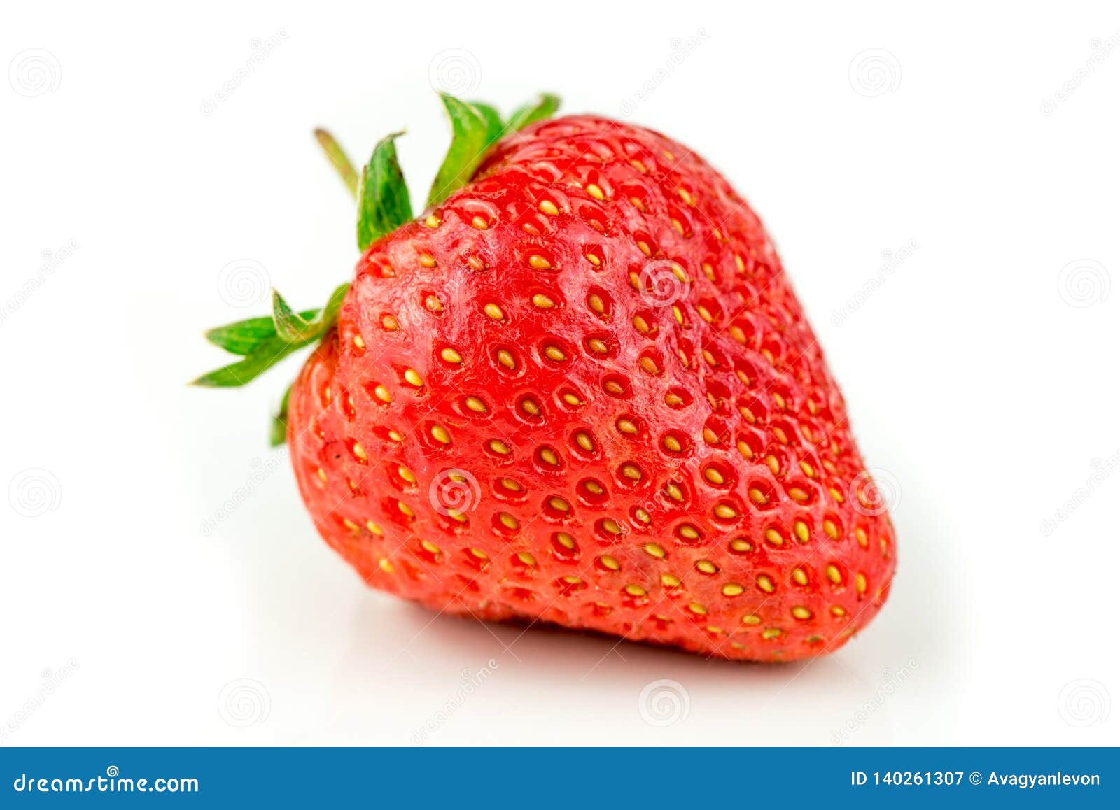 Strawberry on White Background Stock Image - Image of food, closeup ...