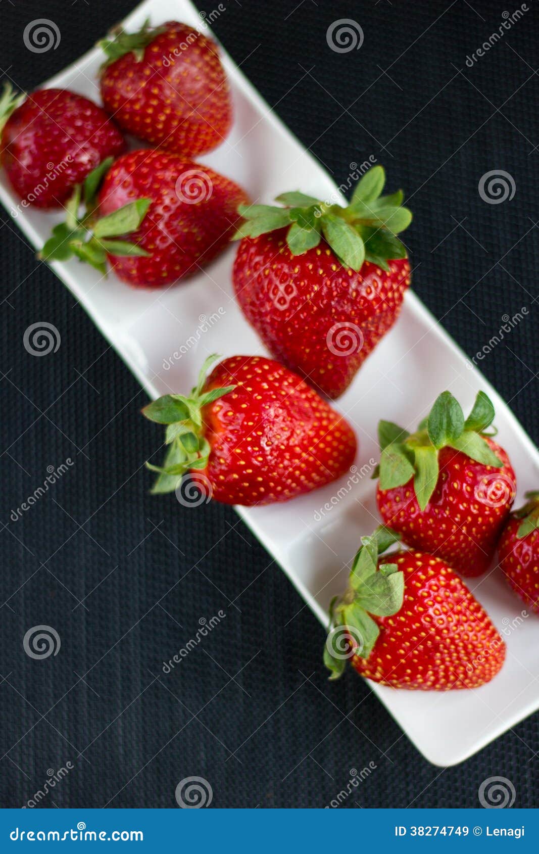 Strawberry on the White Plate Stock Image - Image of fruit, eating ...