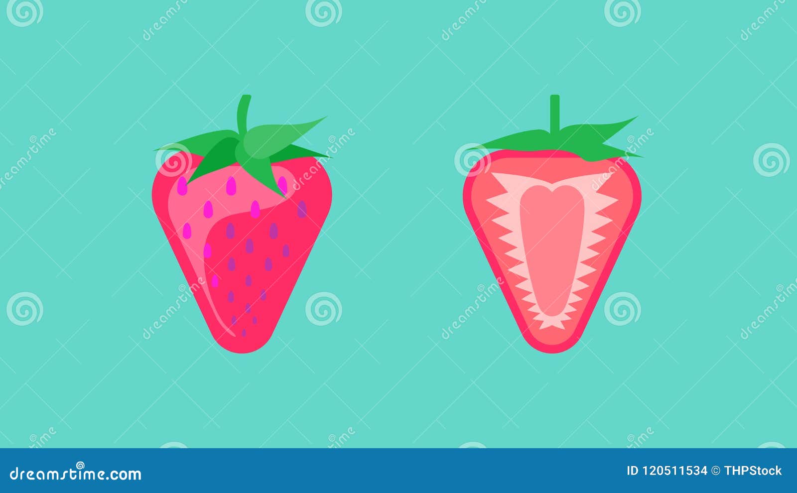 Strawberry Banner Vector stock vector. Illustration of icon - 120511534