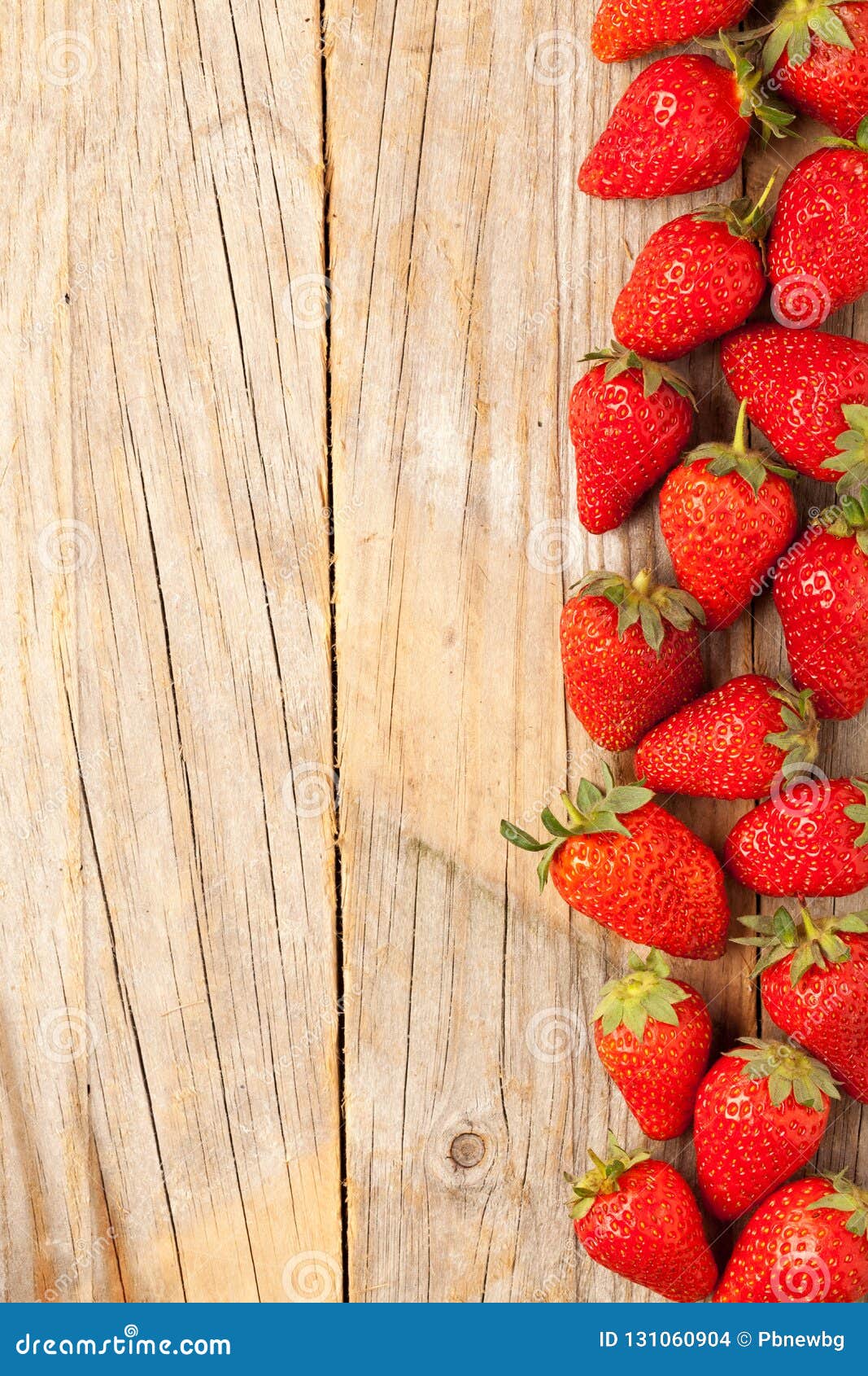 Strawberry on a Wooden Table Stock Photo - Image of background ...