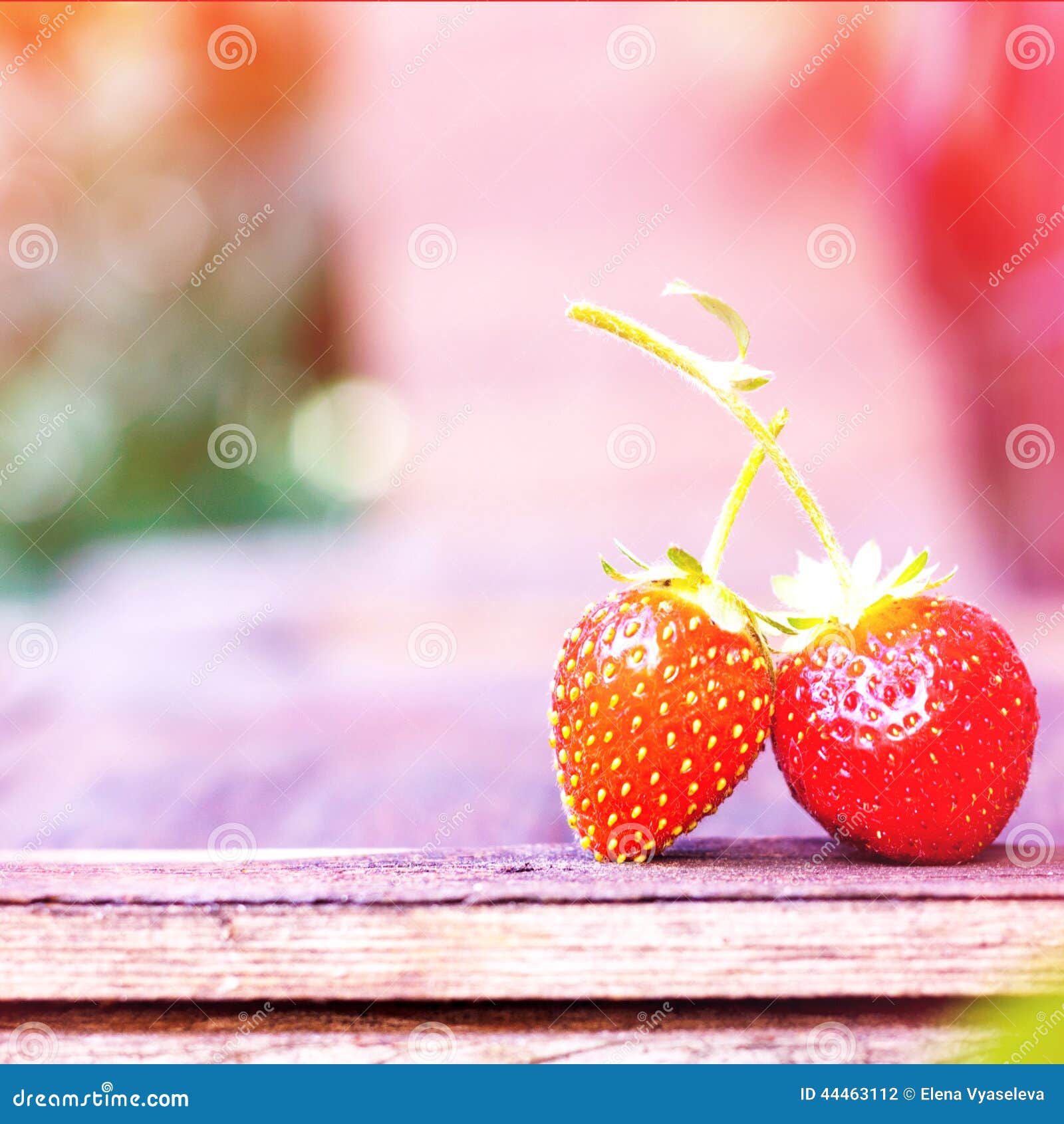 Strawberry on wooden table stock photo. Image of gourmet - 44463112