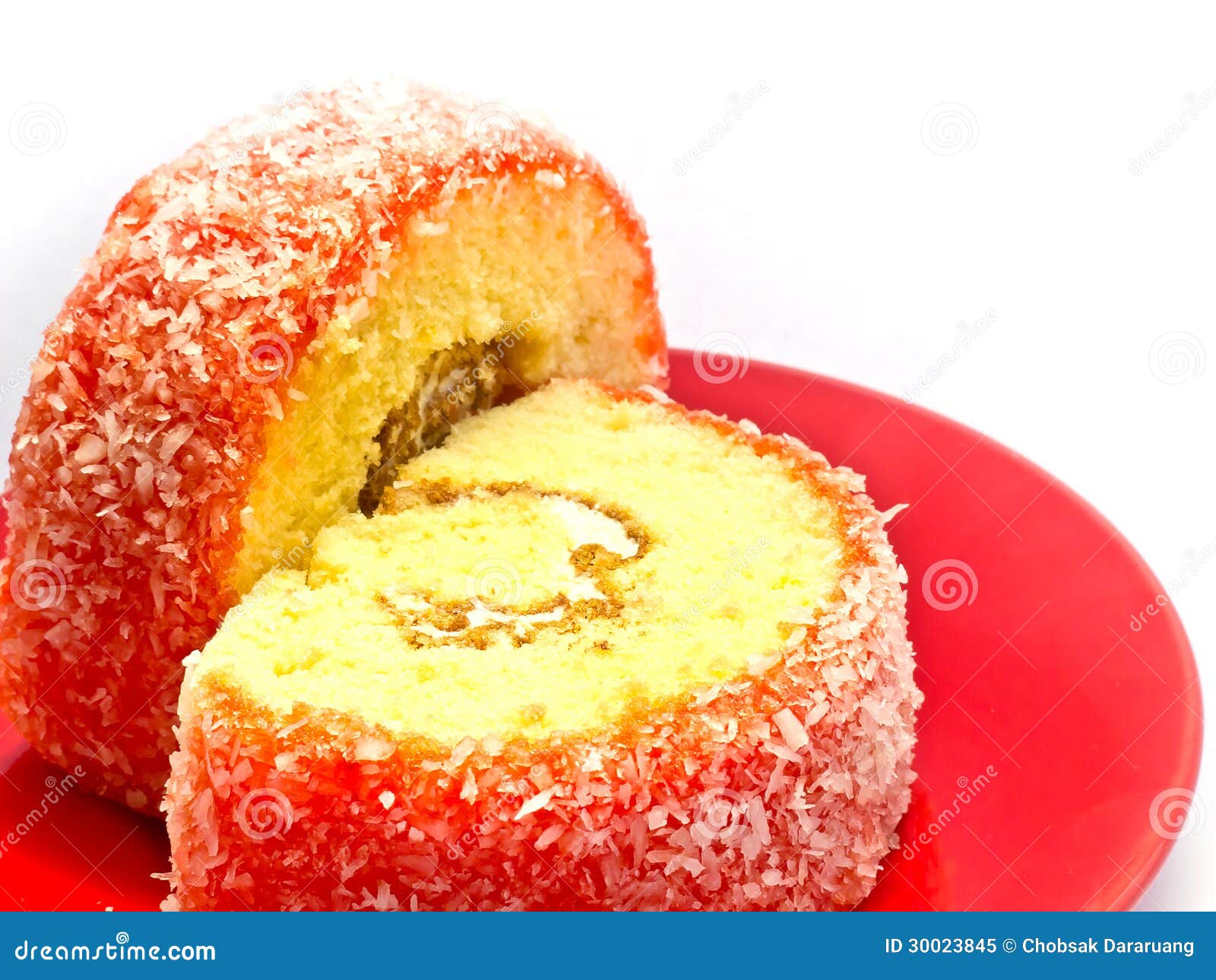 Strawberry Yam roll stock image. Image of bakery, cake - 30023845
