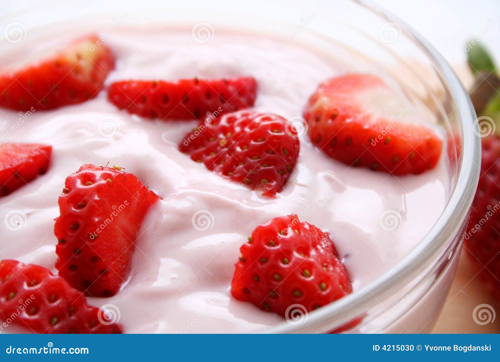 Strawberry yogurt stock photo. Image of dairy, full, bits - 4215030