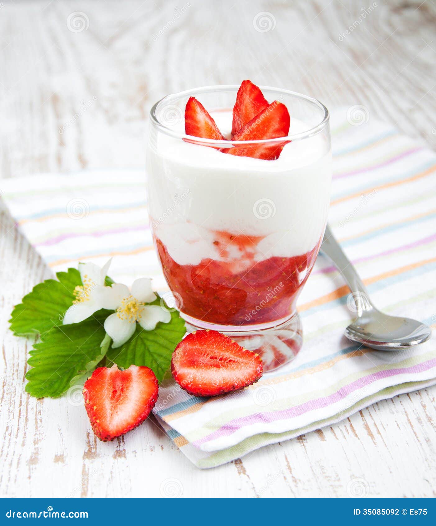 Strawberry Yogurt stock photo. Image of breakfast, shake - 35085092
