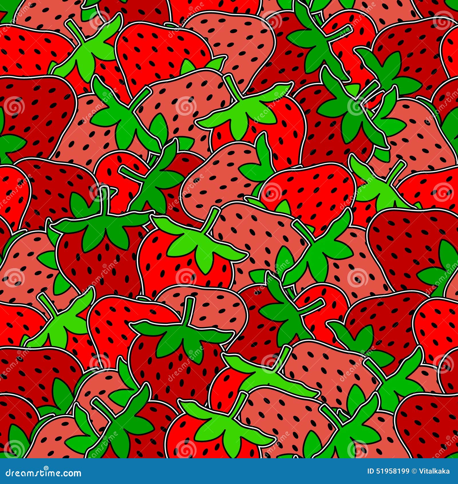 Strawberrys Seamless Background Stock Vector - Illustration of fruity ...
