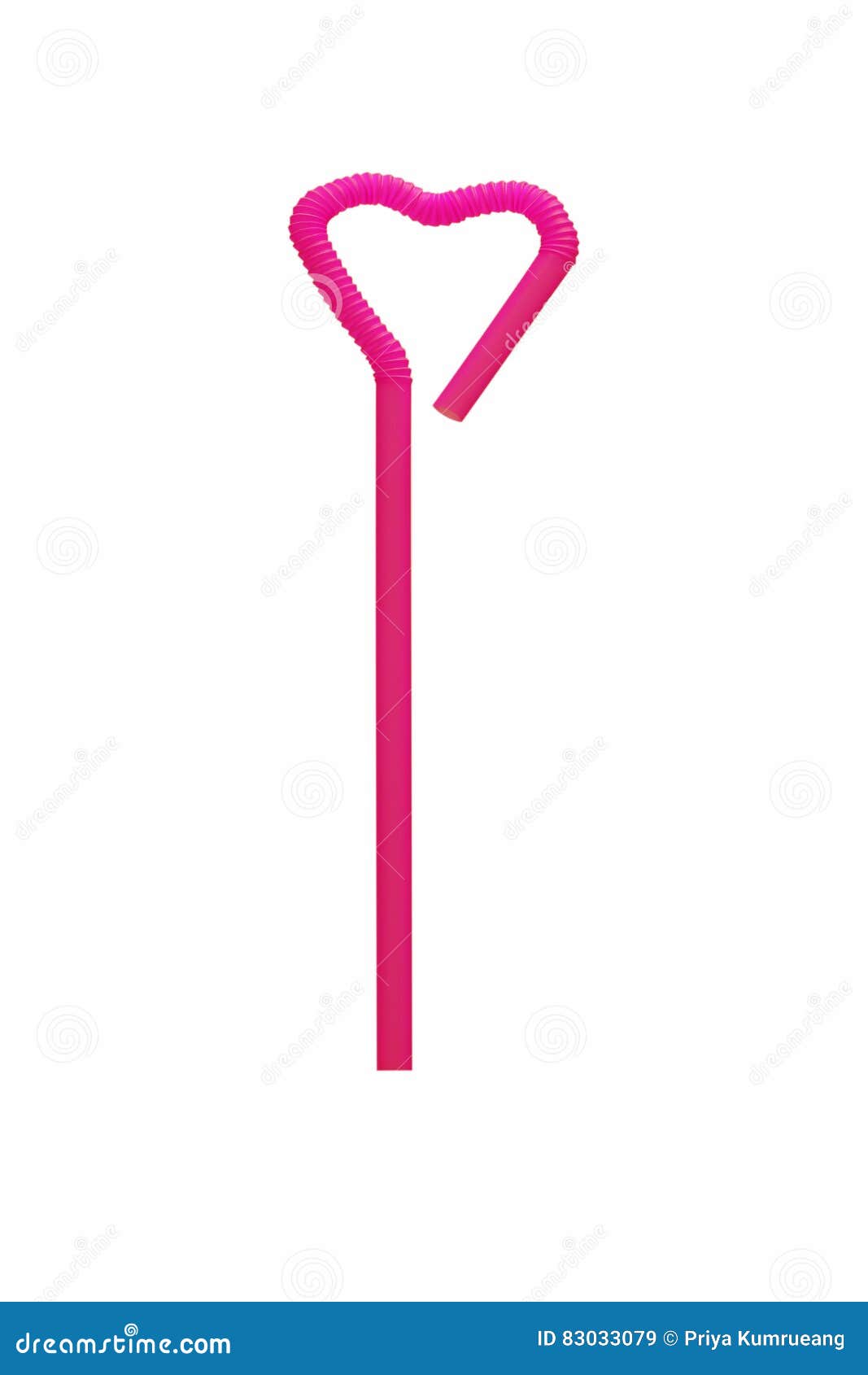 Straws Heart Shapes on White Background Stock Image - Image of love ...