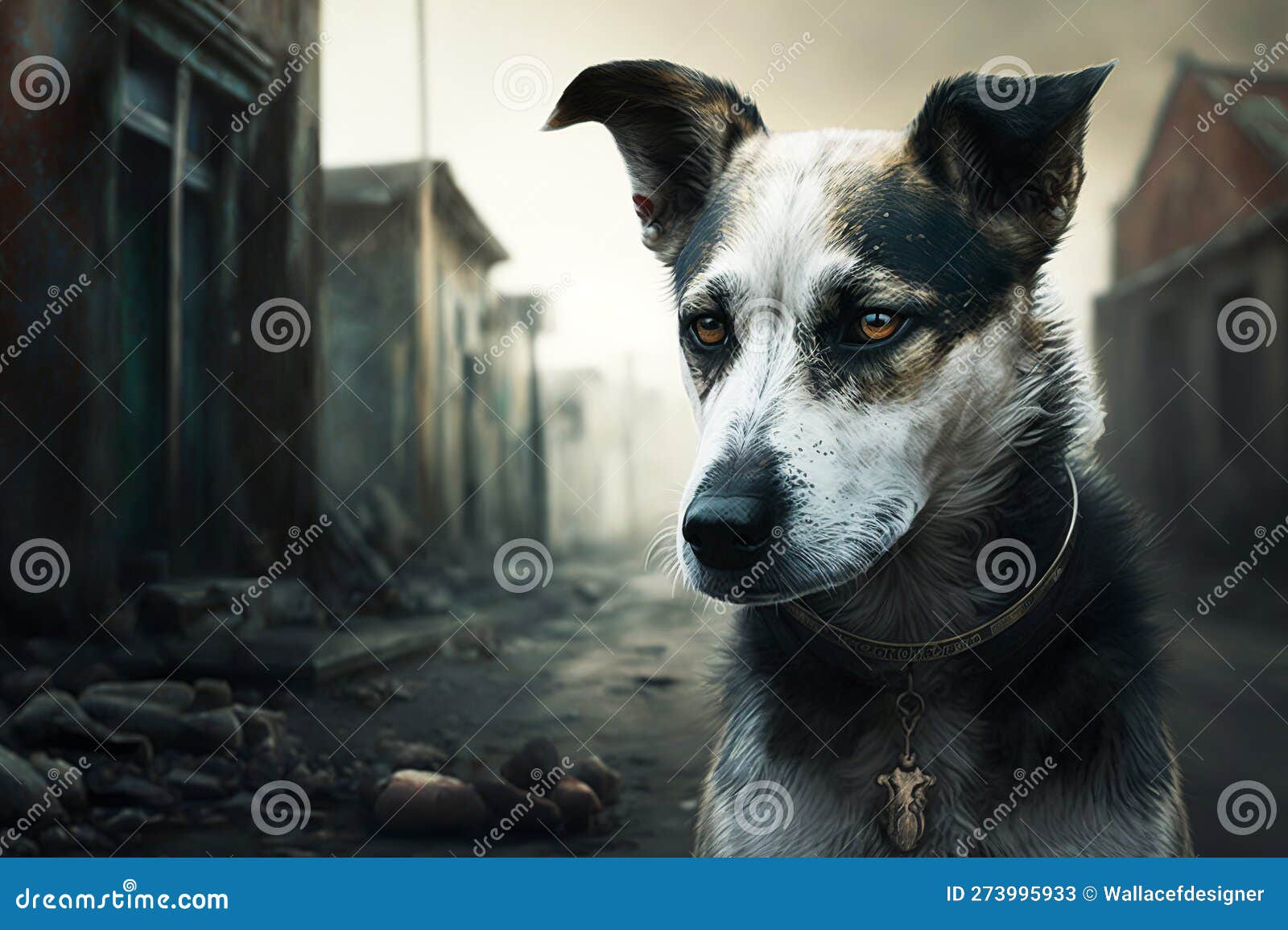 Stray Dog Illustration. Generative AI. Stock Illustration ...