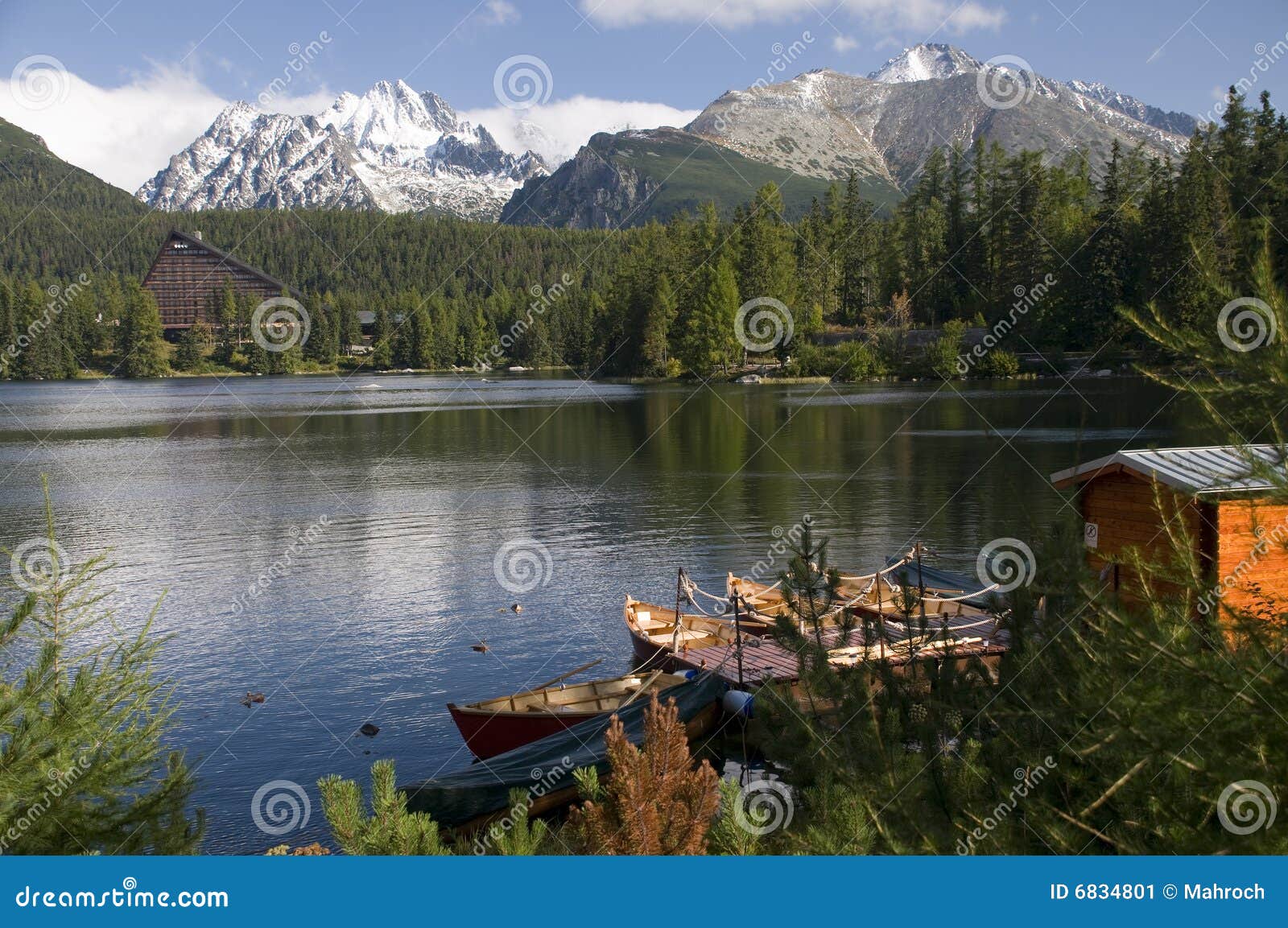 Strbske pleso Lake stock image. Image of clear, mirror - 6834801