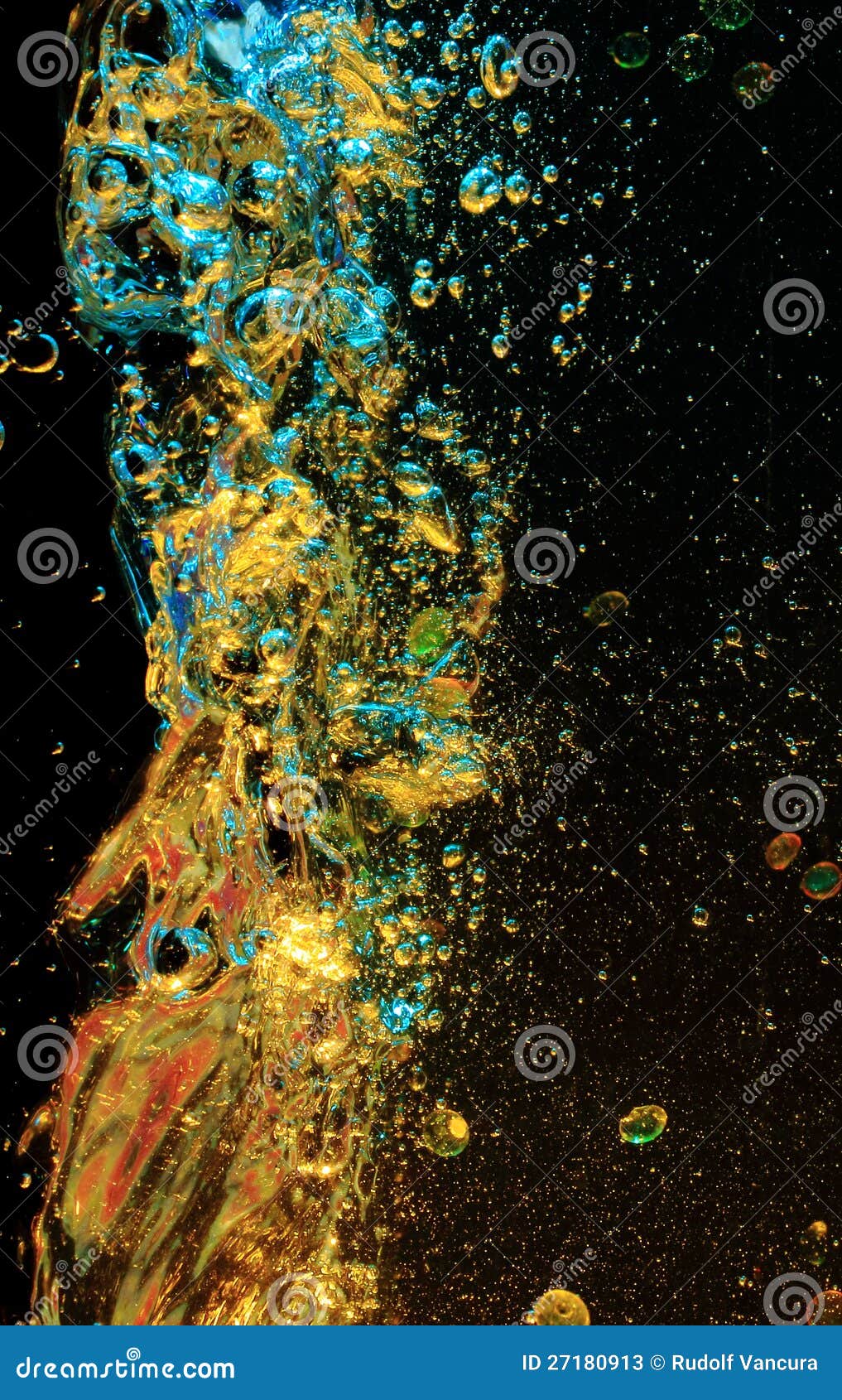 Streak Of Cyan And Gold Stock Photos - Image: 27180913
