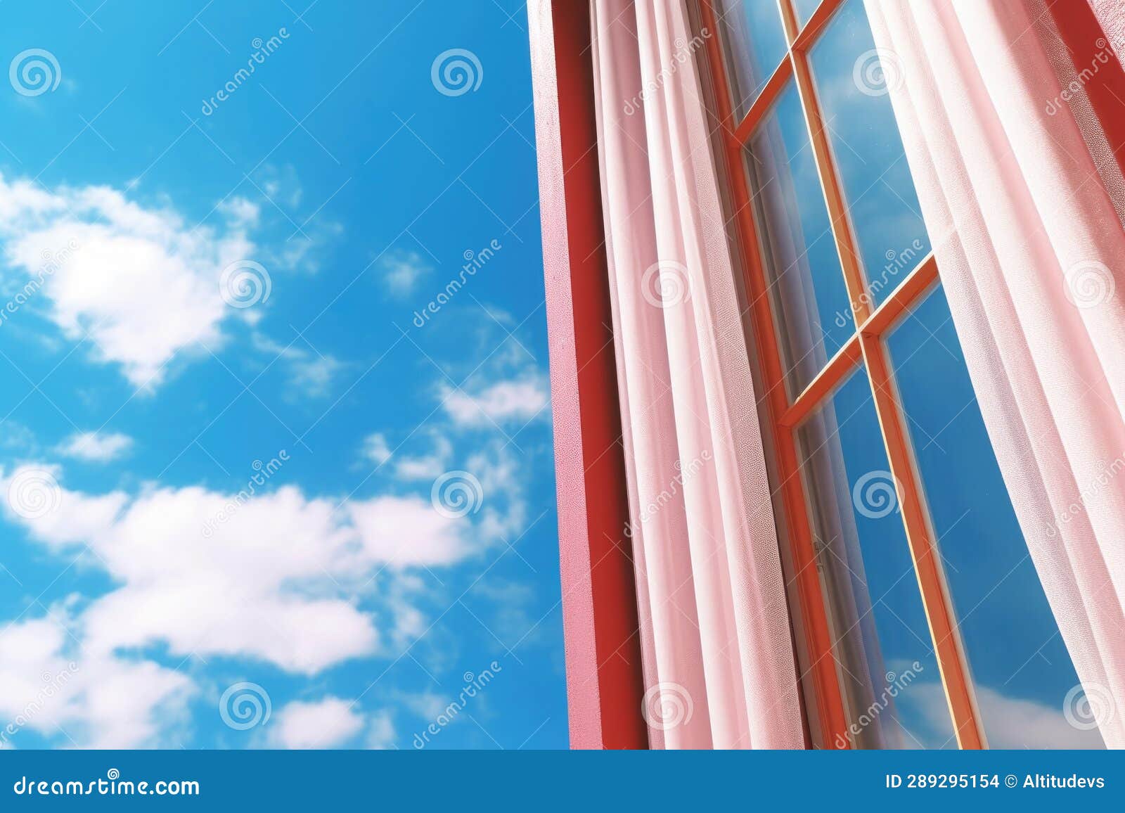 Streak-free Window with a Clear Blue Sky Behind it Stock Photo - Image ...