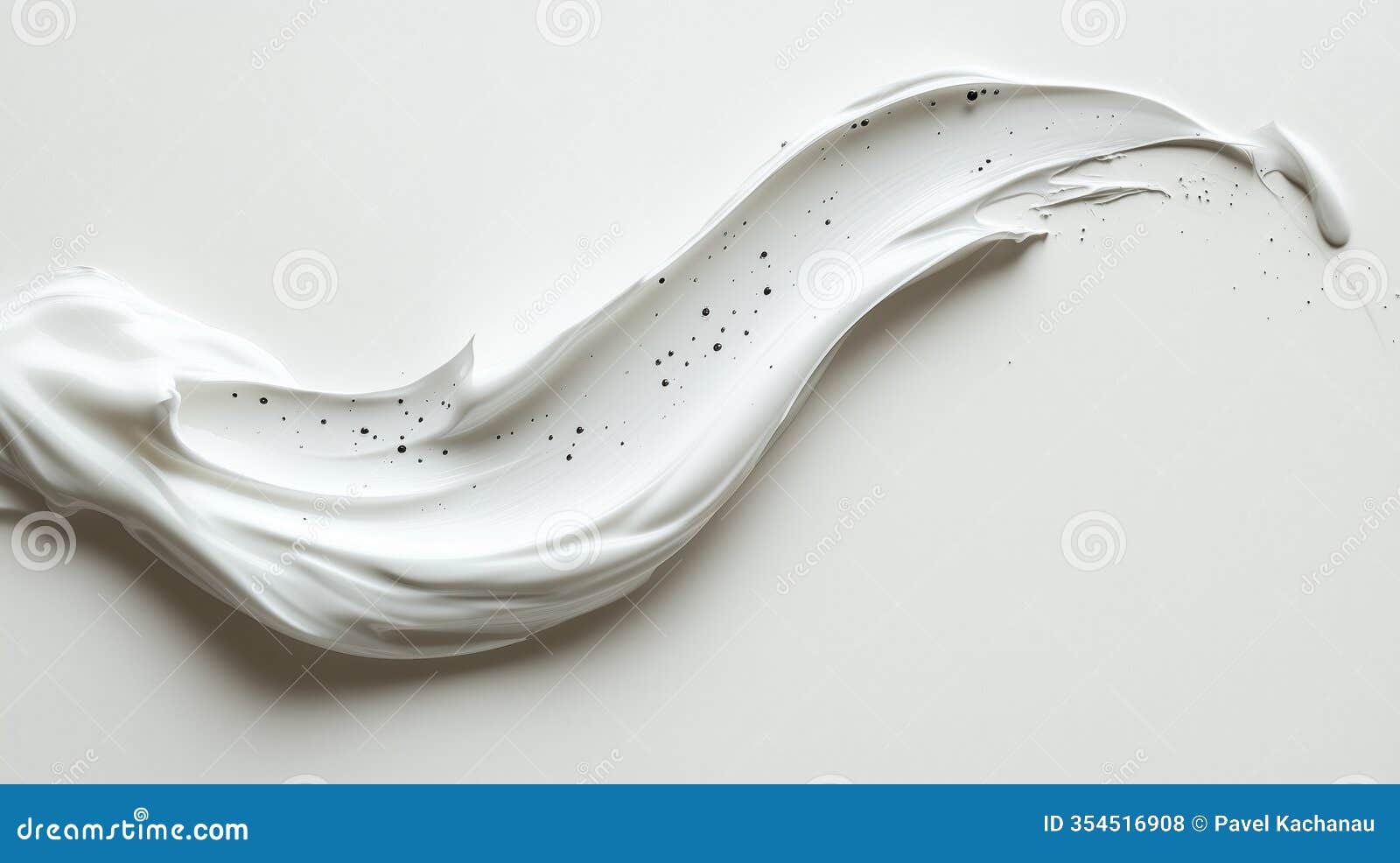 Streak of Toothpaste on a Plain White Background Creates a Clean and ...
