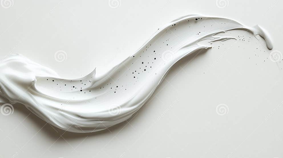 Streak of Toothpaste on a Plain White Background Creates a Clean and ...