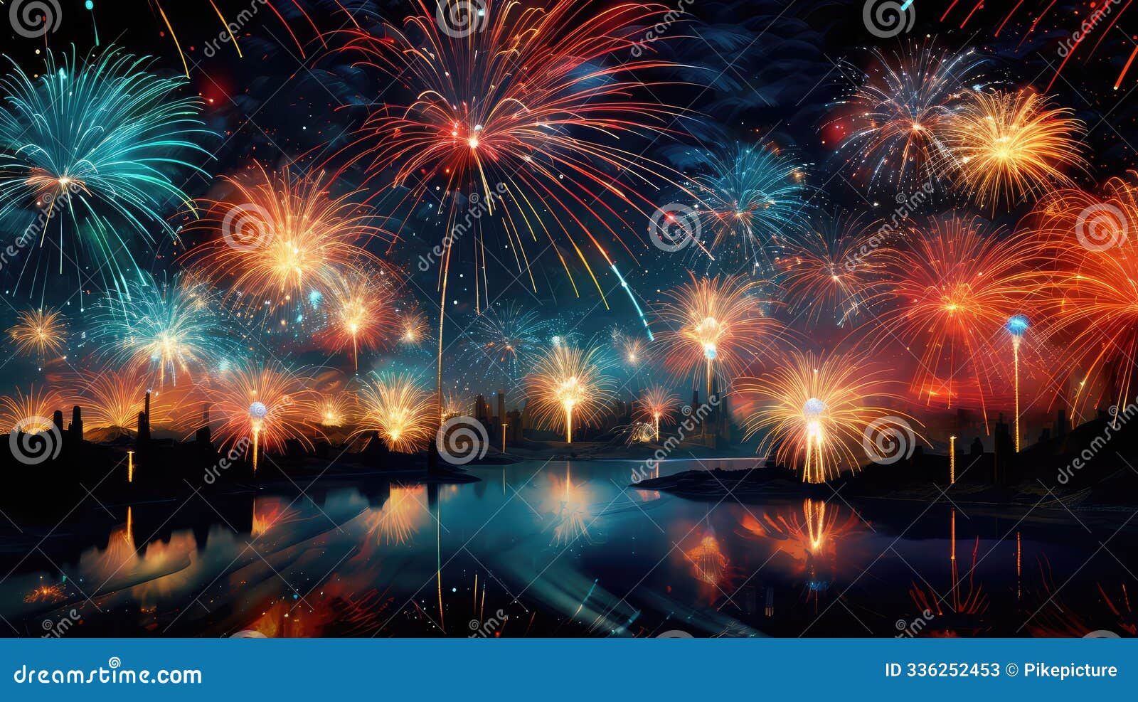 Streaking Fire Work Illustration Stock Illustration - Illustration of ...
