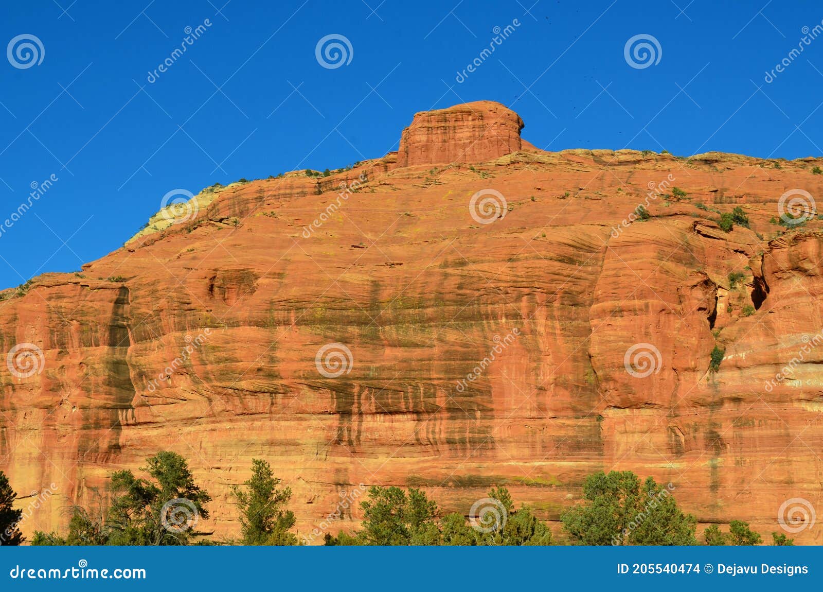 Streaking Pattern of Striations in Red Rocks of Arizona Stock Photo ...