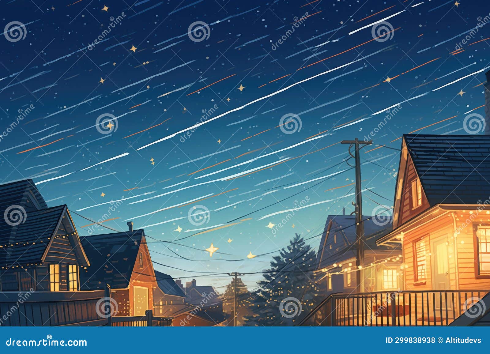 Streaks of Light Pollution in the Night Sky Stock Photo - Image of city ...
