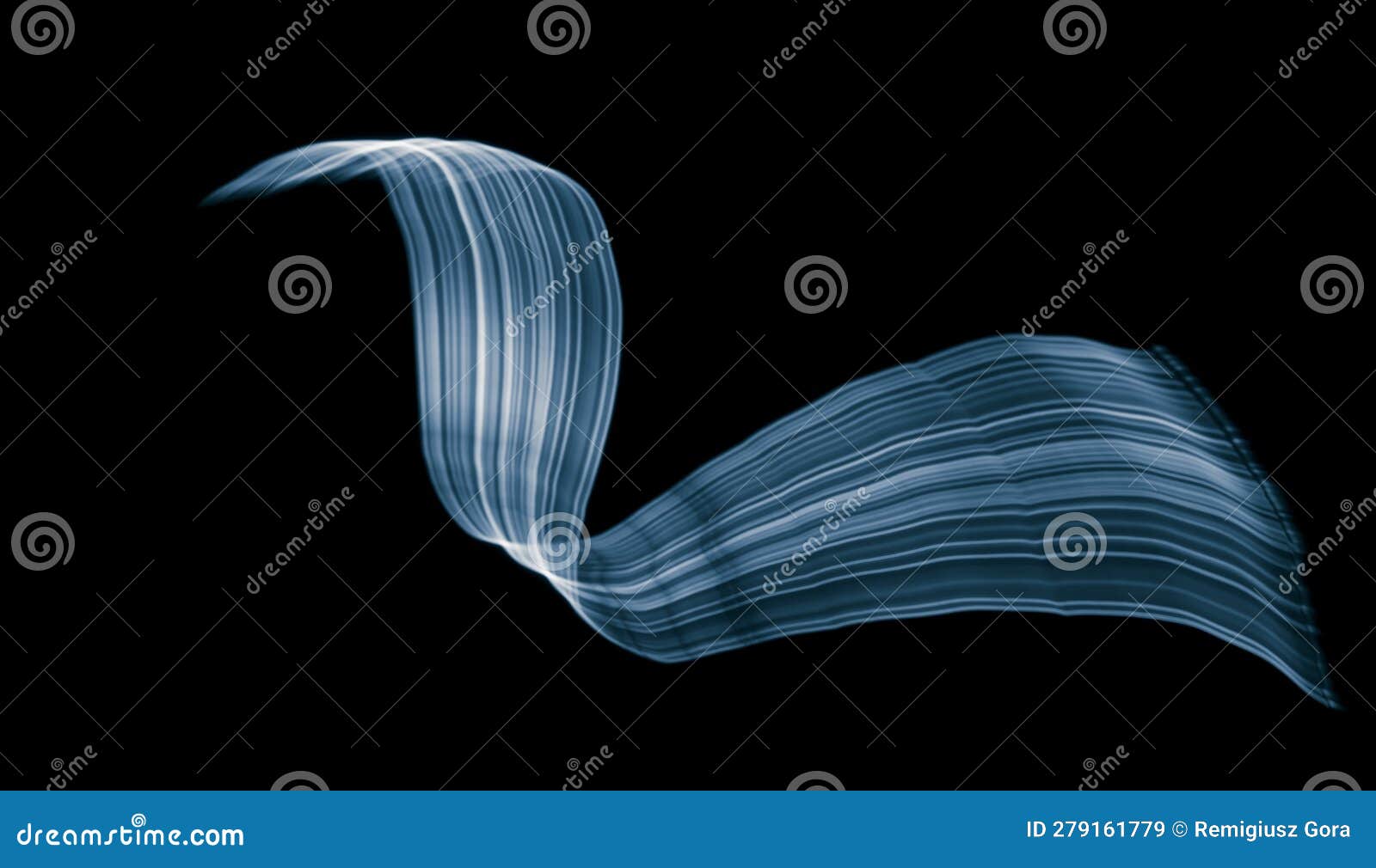 Streaks of Light Waving and Twisting Stock Image - Image of white ...