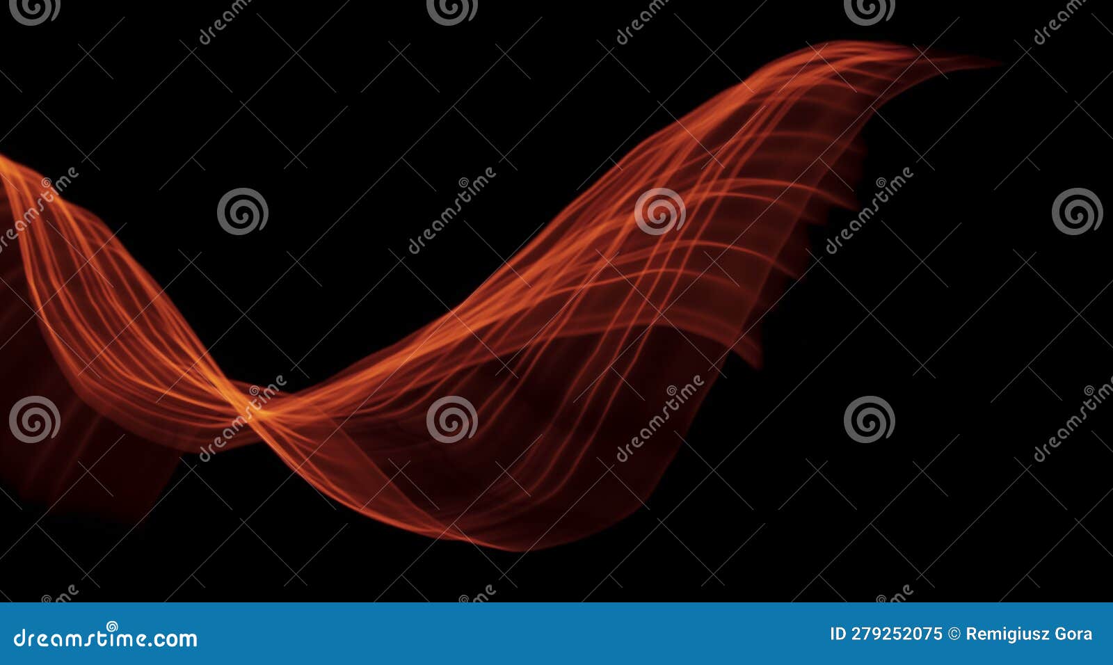 Streaks of Light Waving and Twisting Stock Illustration - Illustration ...