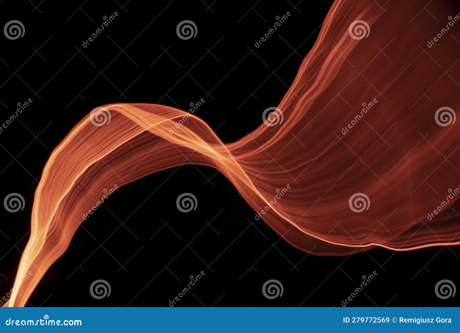 Streaks of Light Waving and Twisting Stock Illustration - Illustration ...