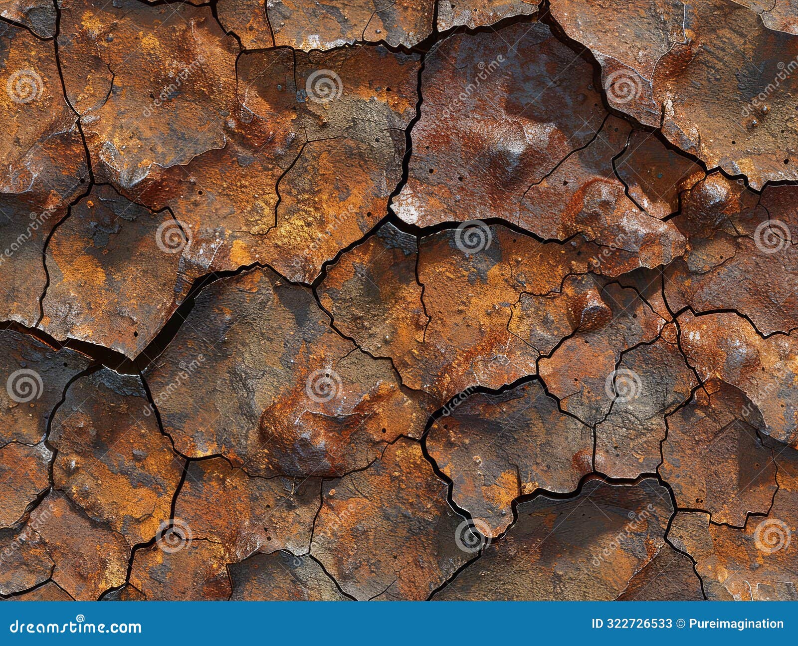 Streaks of Rust on Textured, Rough Metal Surface Stock Illustration ...