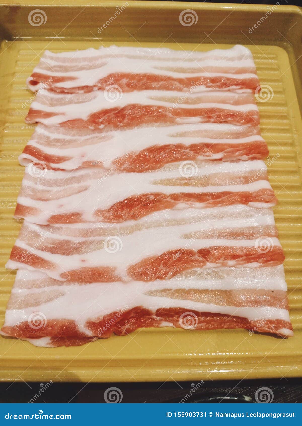 Streaky pork becon stock image. Image of pork, becon - 155903731