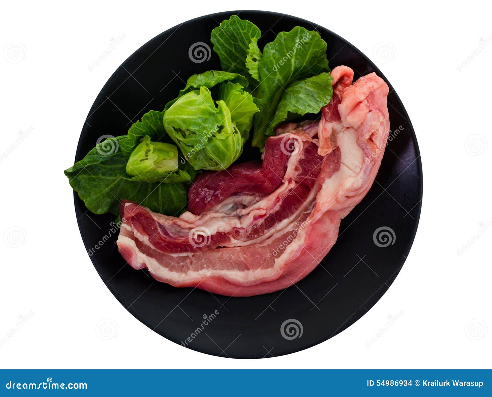 Streaky pork stock photo. Image of vegetable, unhealthy - 54986934