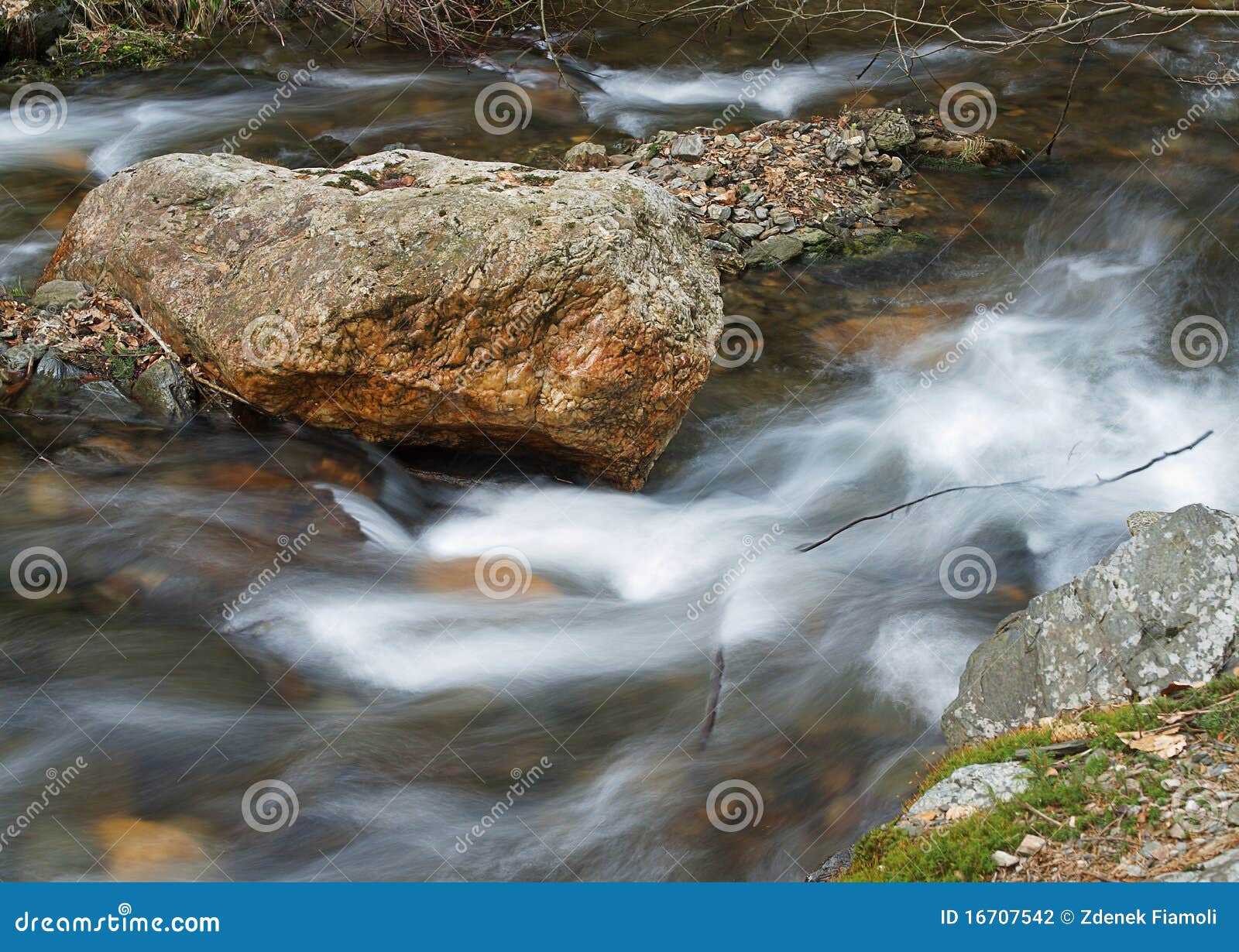Stream stock photo. Image of stone, stream, water, flume - 16707542